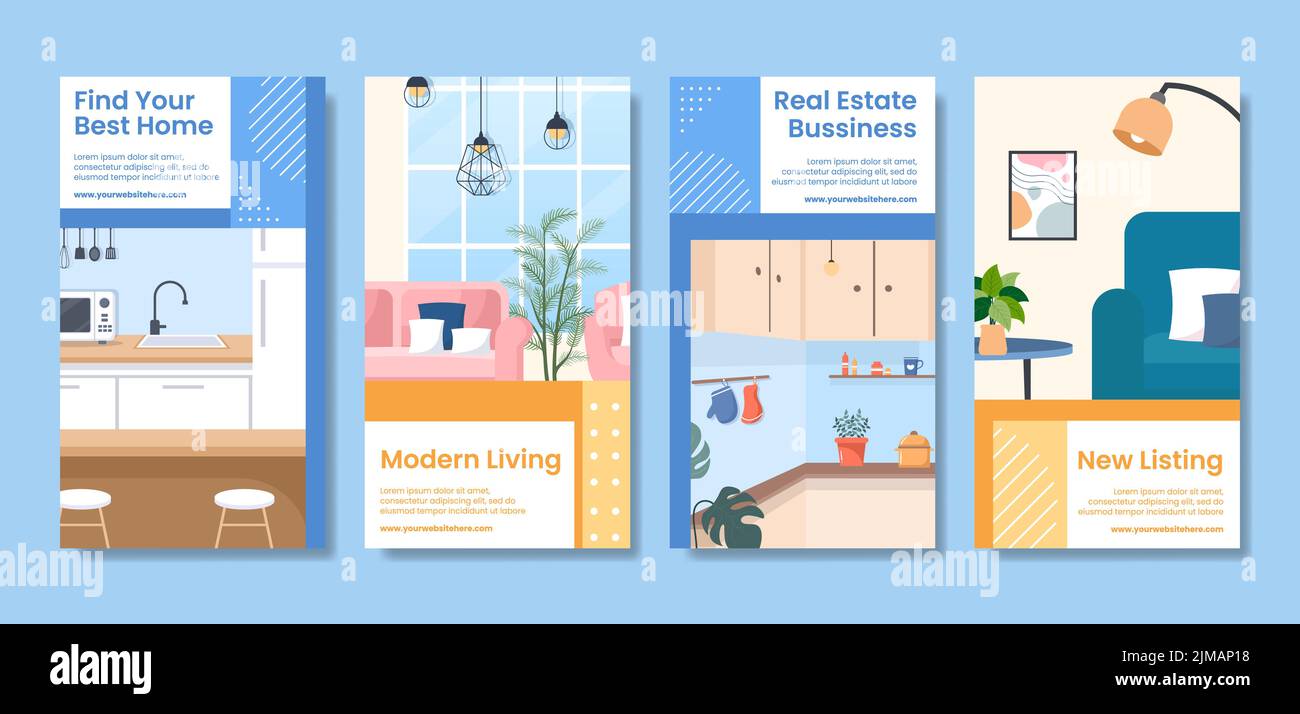 Real estate social media post vector vectors Stock Vector Images - Alamy