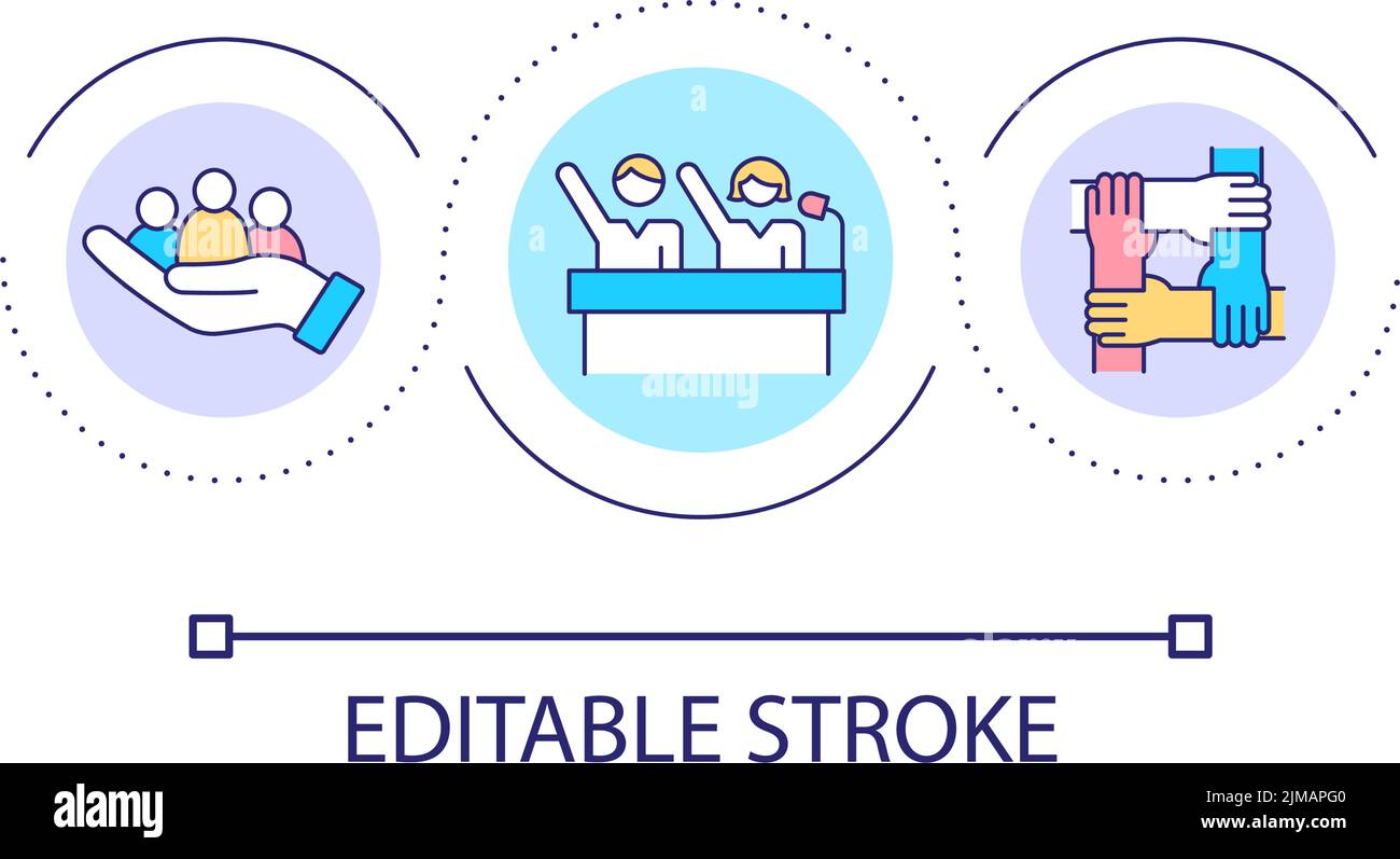 Social activism loop concept icon Stock Vector Image & Art - Alamy