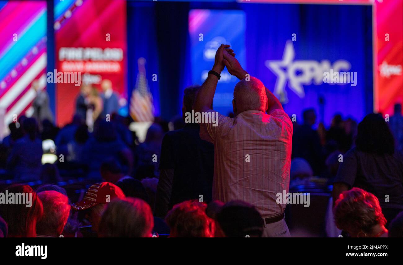 Dallas, USA. 05 Aug 2022. Pictured left to right, Matt Schlapp, Jason Killian Meath, Deal Hudson ...