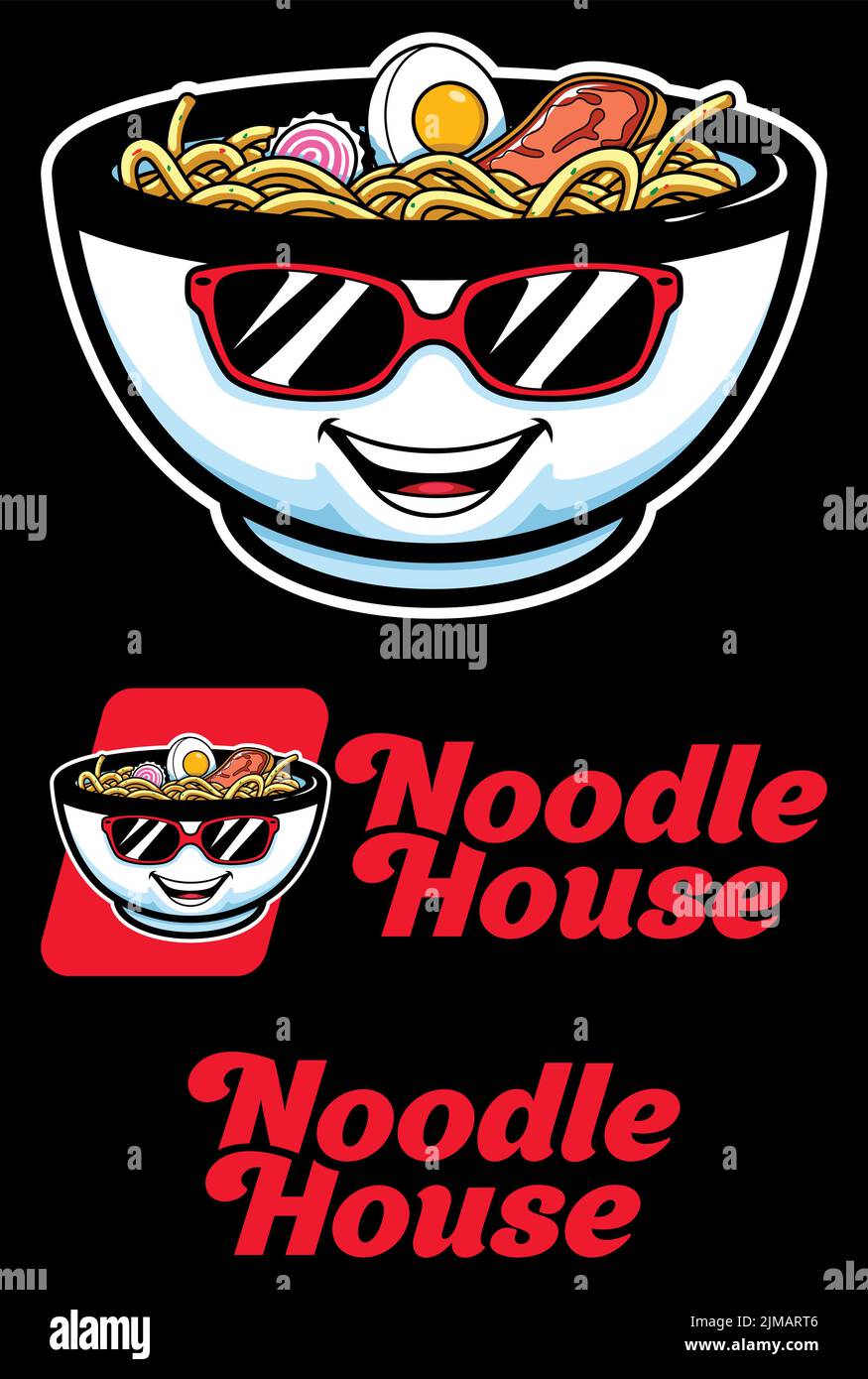 Korean style noodle bowl Stock Vector Images - Alamy