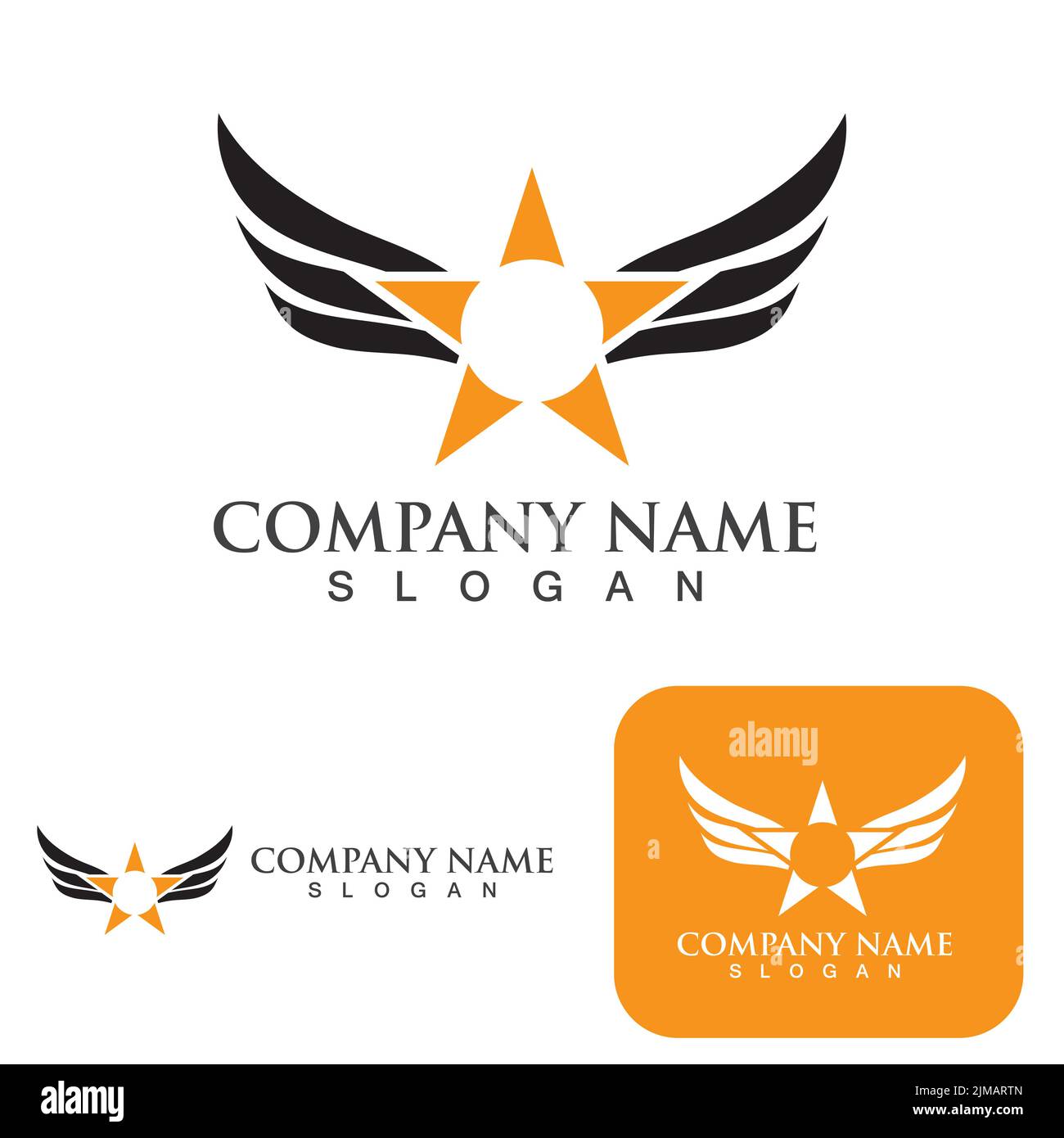 Falcon Eagle Bird Logo Template Vector Icon Stock Vector Image & Art ...