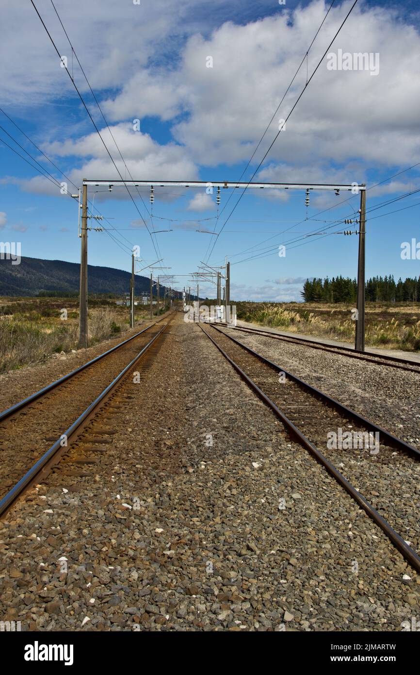 Empty train tracks hi-res stock photography and images - Alamy