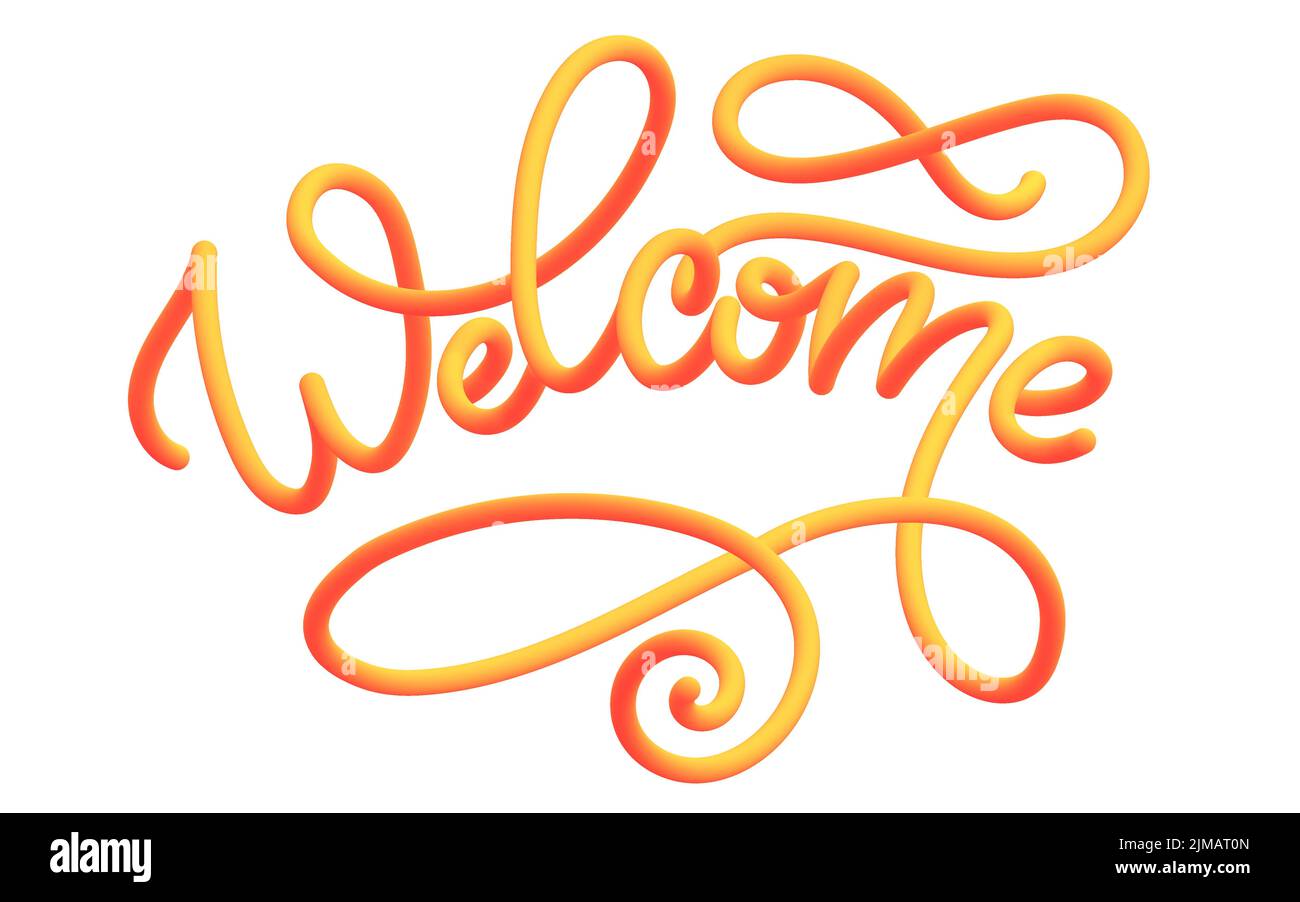 Welcome banner text sign isolated on white vector Stock Vector Image ...