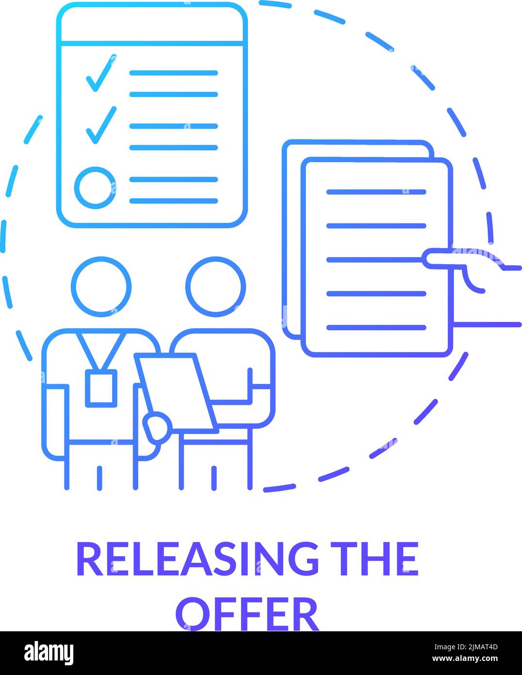 Releasing offer blue gradient concept icon Stock Vector Image & Art - Alamy