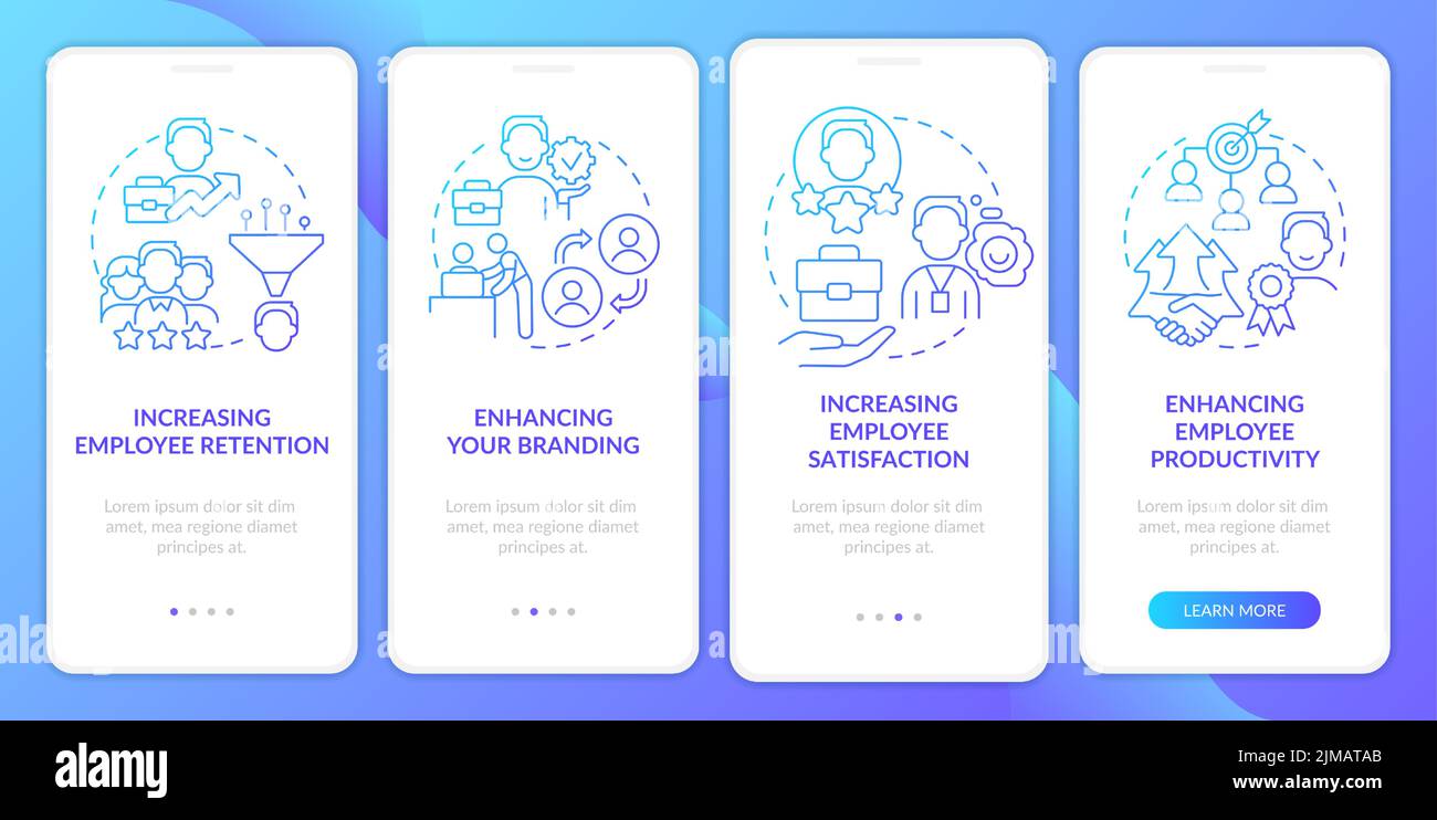 Blue gradient onboarding hi-res stock photography and images - Alamy