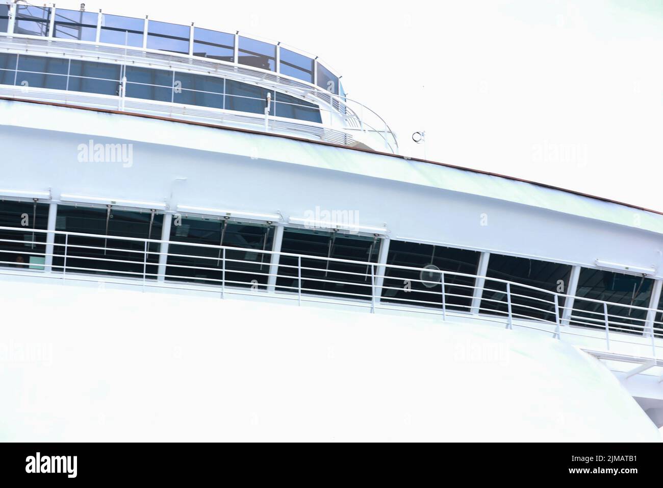 Navigation bridge of cruise ship with watch officer Stock Photo - Alamy