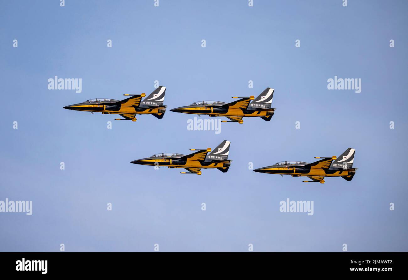 Republic of Korea Air Force "Black Eagles" Aerobatic Display Team at ...