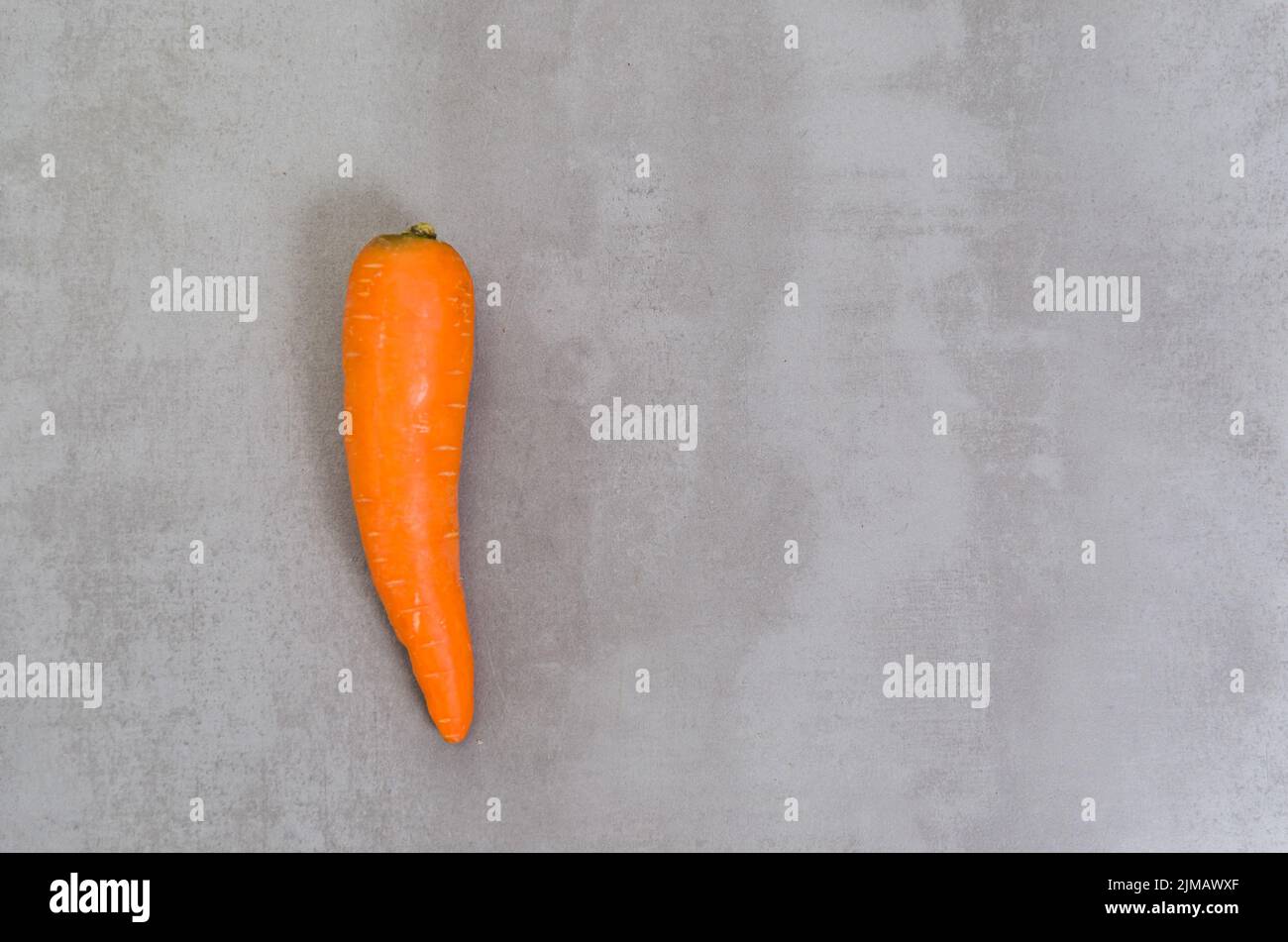 Great concept of healthy eating, carrot on gray background, polished ...