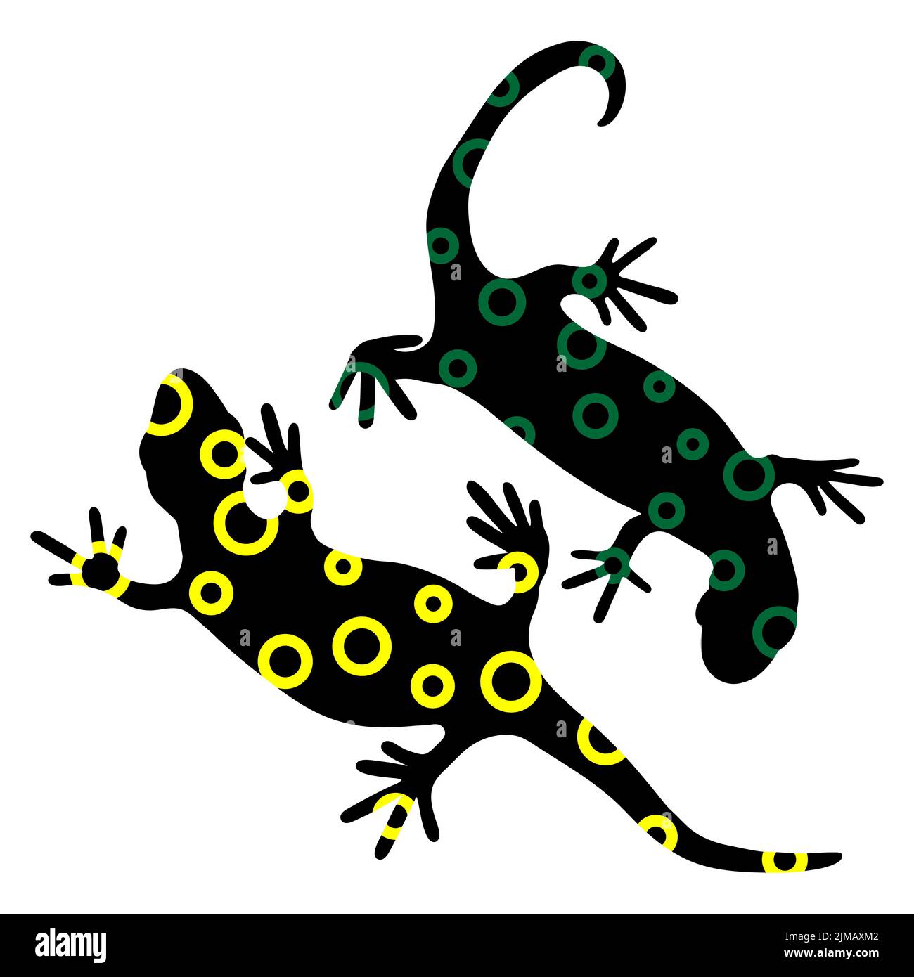 Set of lizards reptile gecko vector illustration. Simple illustration ...
