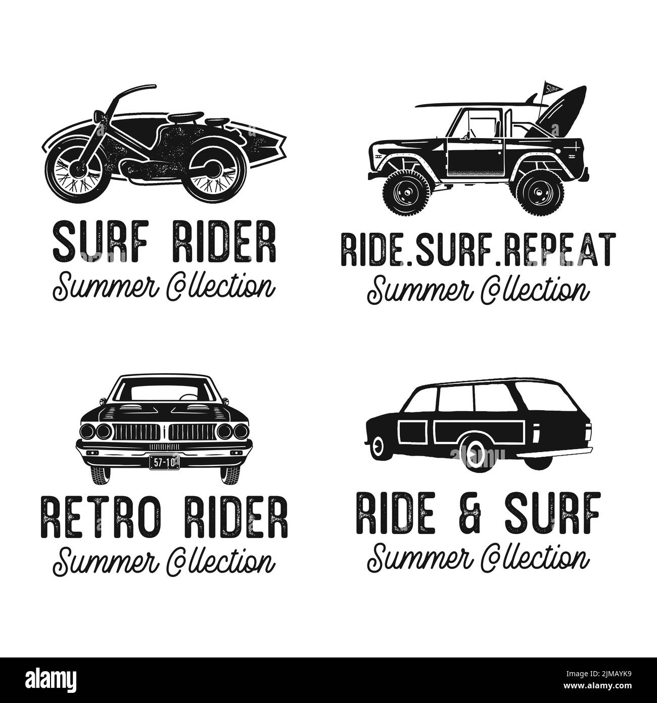 Various logos on car Stock Vector Images - Alamy