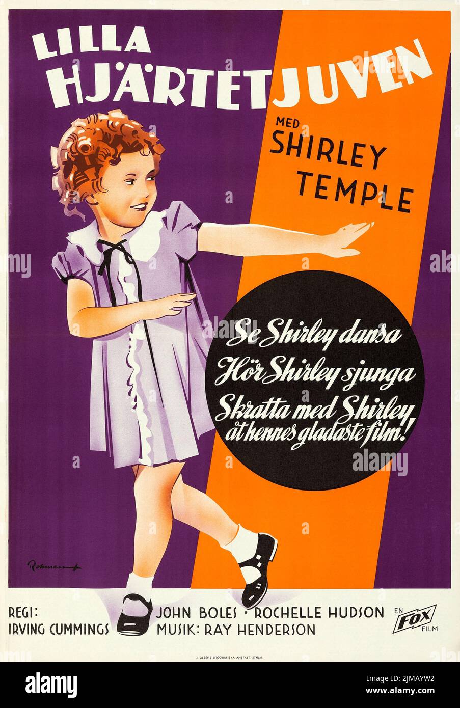 Lilla Hjärtetjuven - Curly Top (Fox, 1936). First Release Swedish film ...