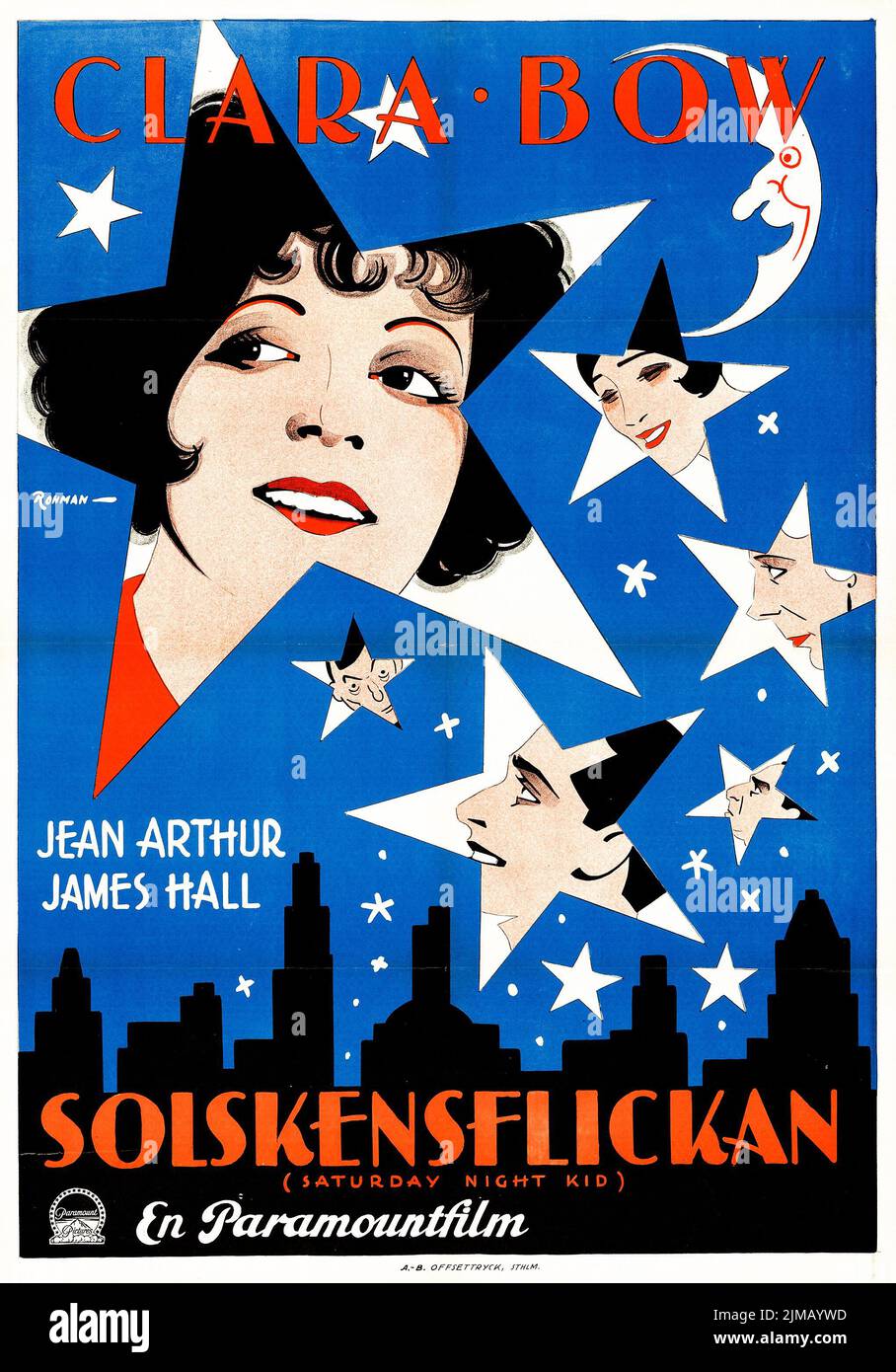 Solskensflickan (Clara Bow) The Saturday Night Kid (Paramount, 1929 ...