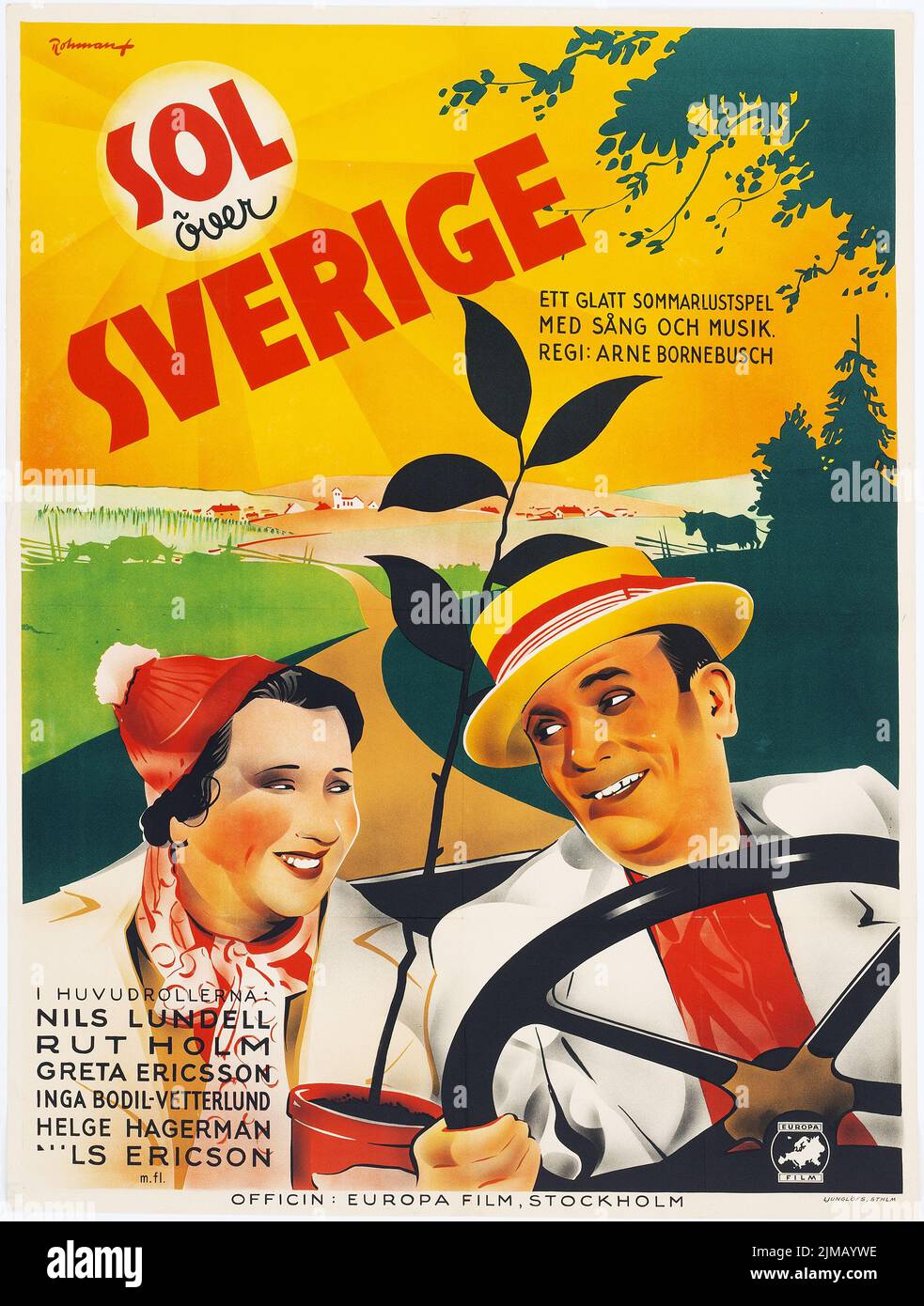 Sol över Sverige Eric Rohman Swedish film poster Stock Photo - Alamy