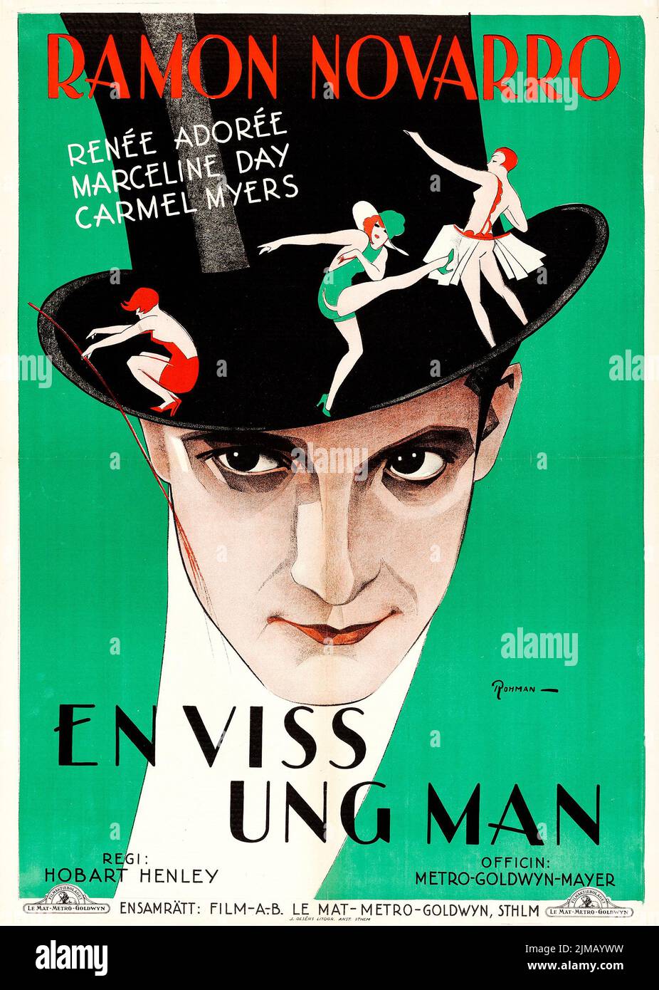 En viss ung man - A Certain Young Man (MGM, 1928). Swedish film poster ...