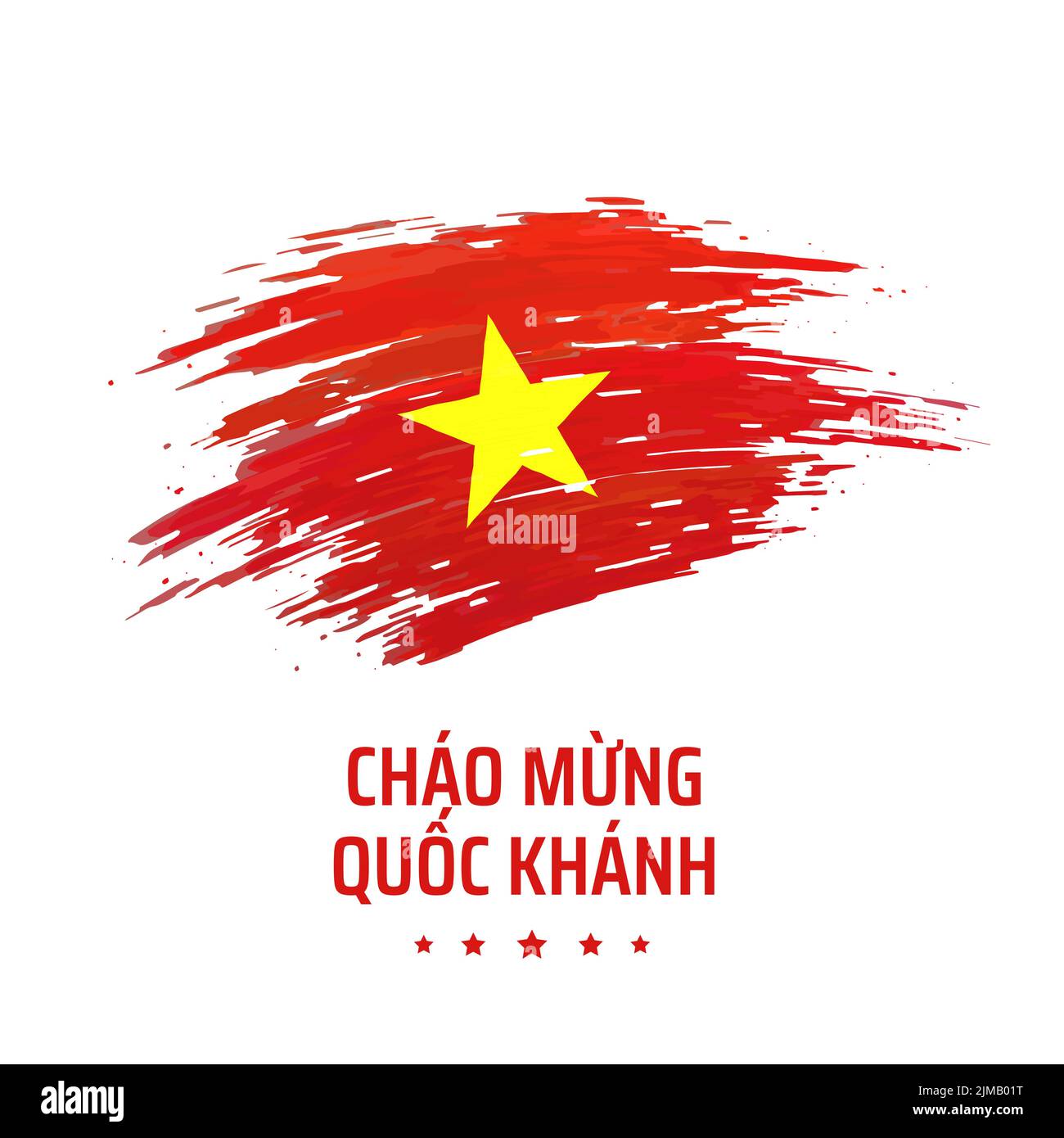 September 2, independence day vietnam, vector template. Vietnamese flag ...