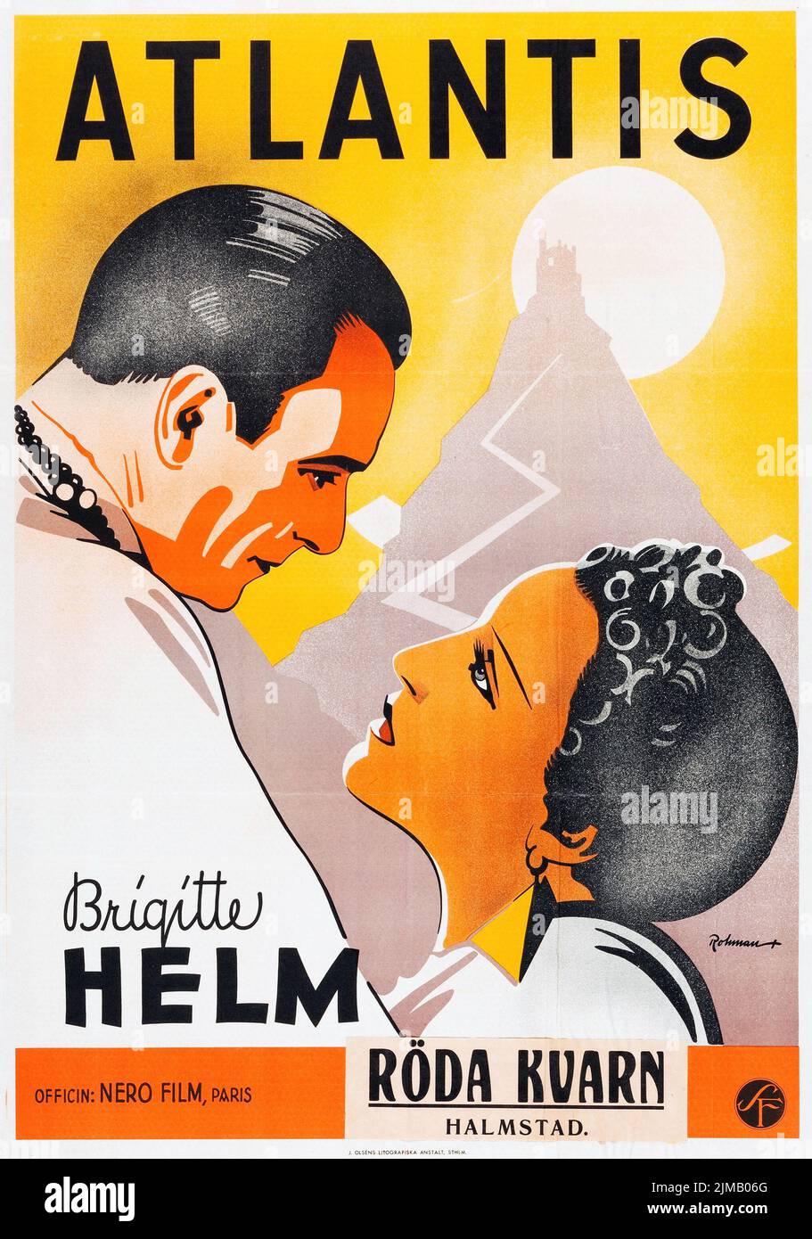 ATLANTIS - Queen of Atlantis (Nero-Film AG, 1932). Swedish film poster ...