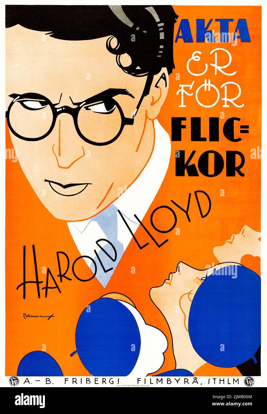 Akta er för flickor - Girl Shy (Frivergs Filmbyra, 1924). Swedish film ...