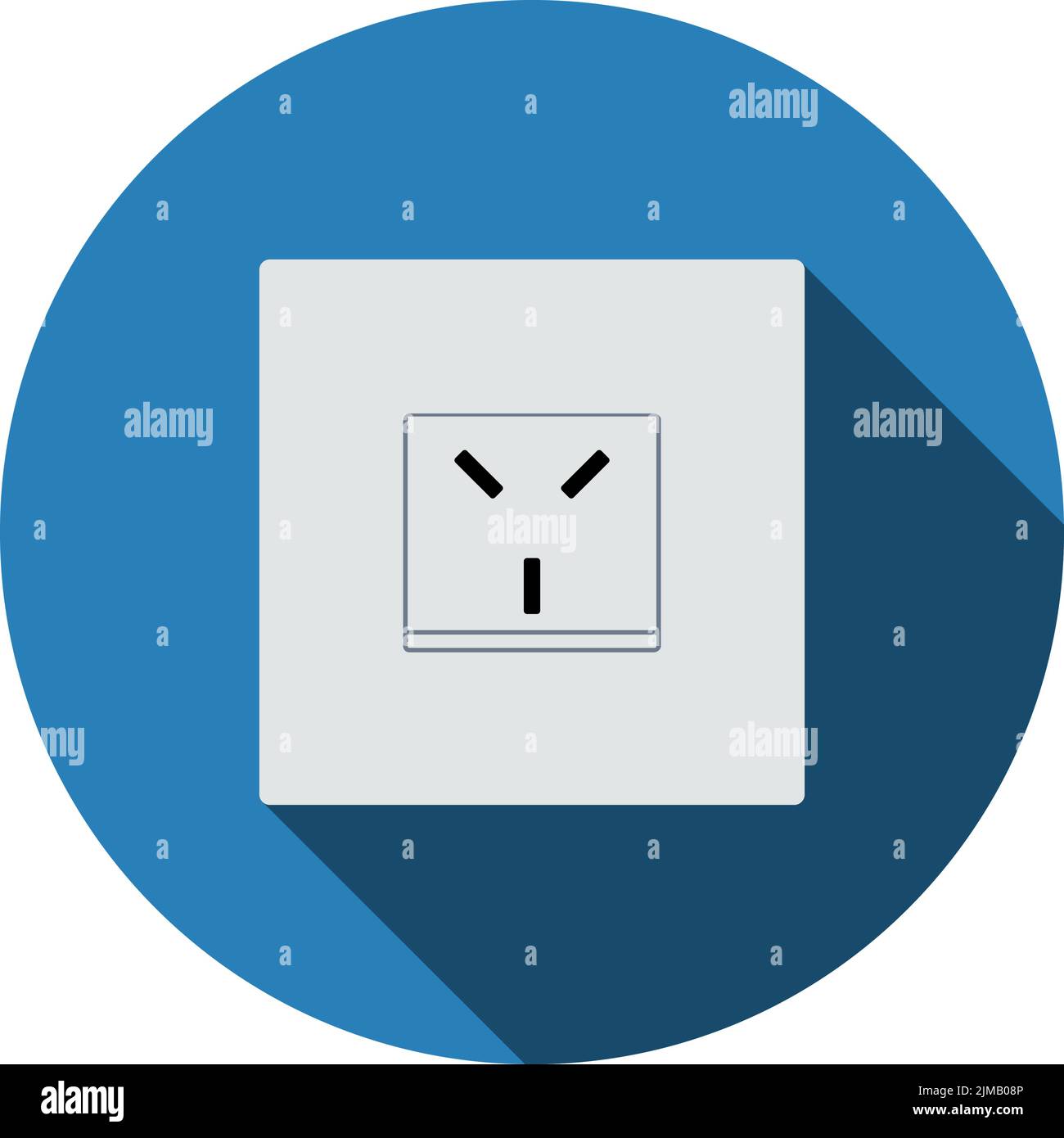 Israel Electrical Socket Icon. Flat Circle Stencil Design With Long ...