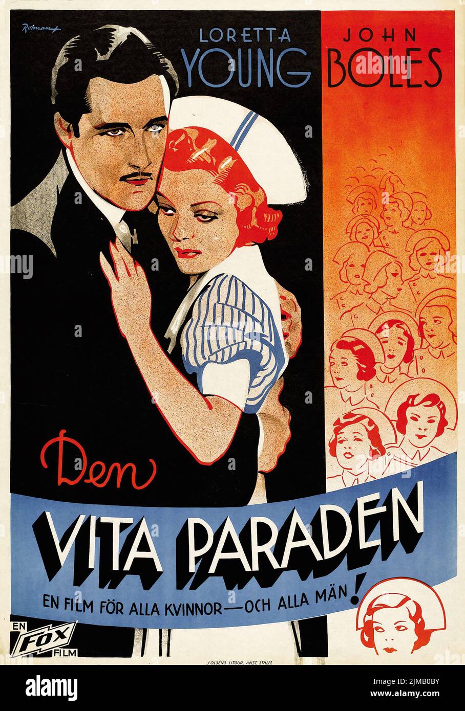 Den vita paraden - The White Parade (Fox, 1934). Swedish film poster ...