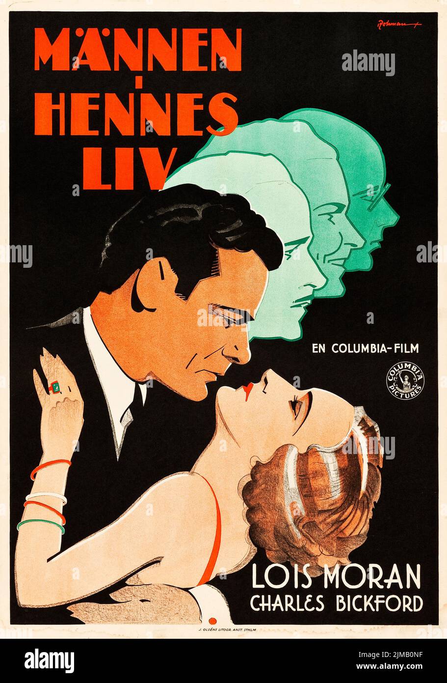 Männen i hennes liv - Men in Her Life (Columbia, 1931). Swedish film ...
