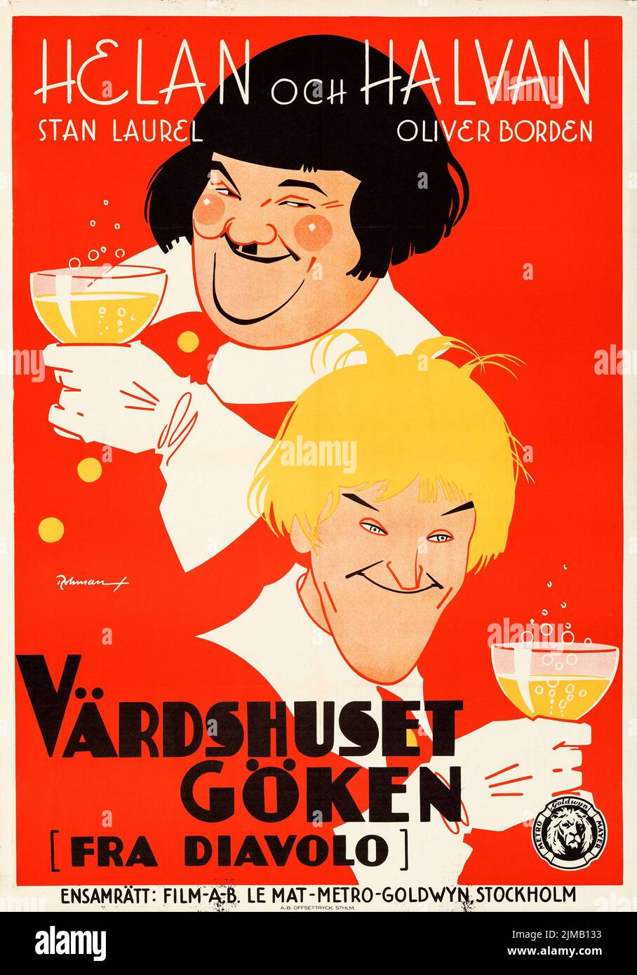 The Devil's Brother (MGM, 1933). Swedish film poster - Eric Rohman ...