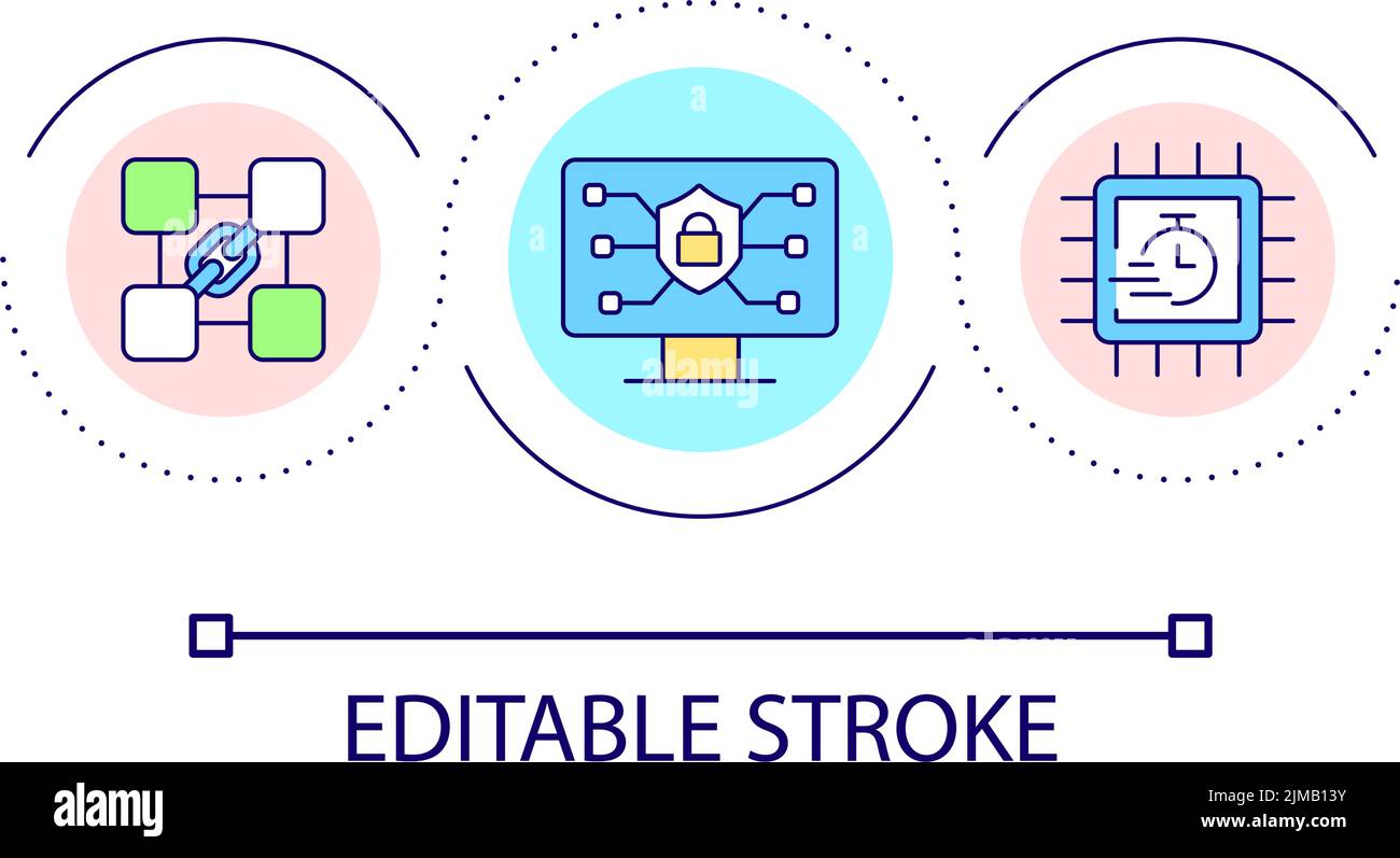 Protected internet networks loop concept icon Stock Vector Image & Art ...