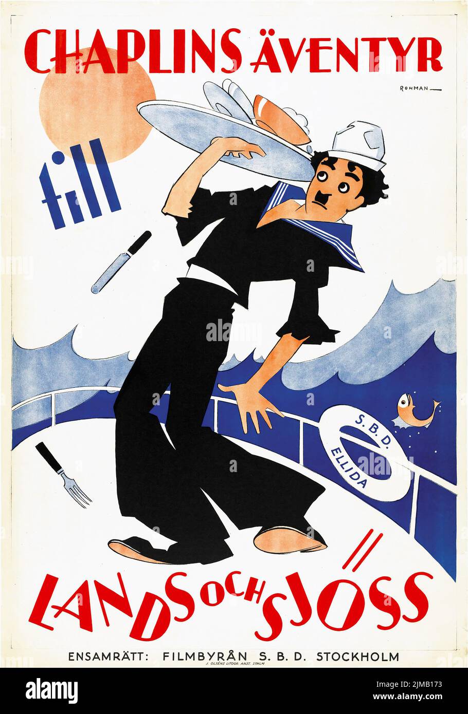 Charlie Chaplin - Lands och sjöss - Shanghaied (General Film, R-1920s ...