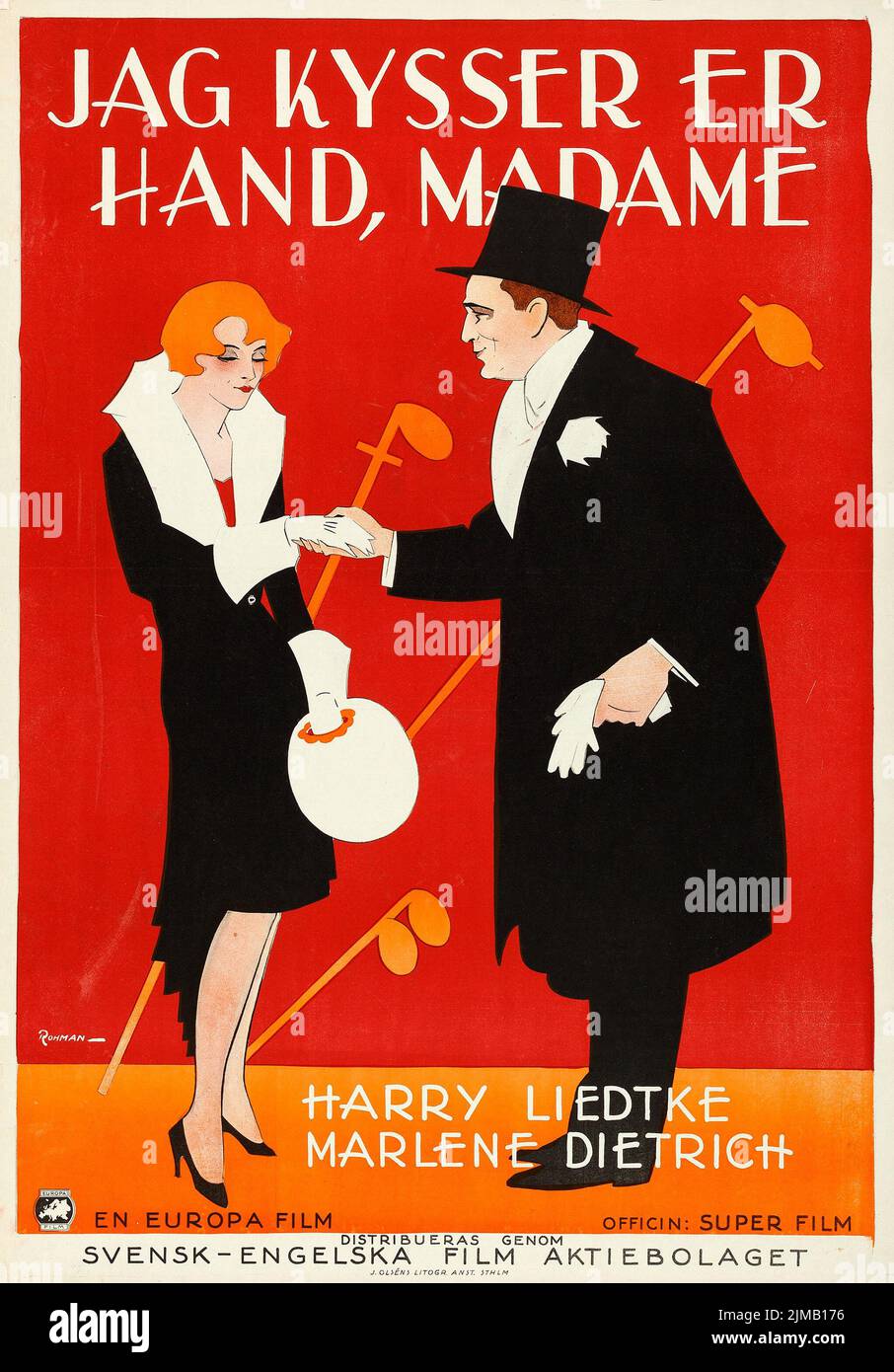 Jag kysse er hand Madame - I Kiss Your Hand, Madame (Europa Film, 1929 ...