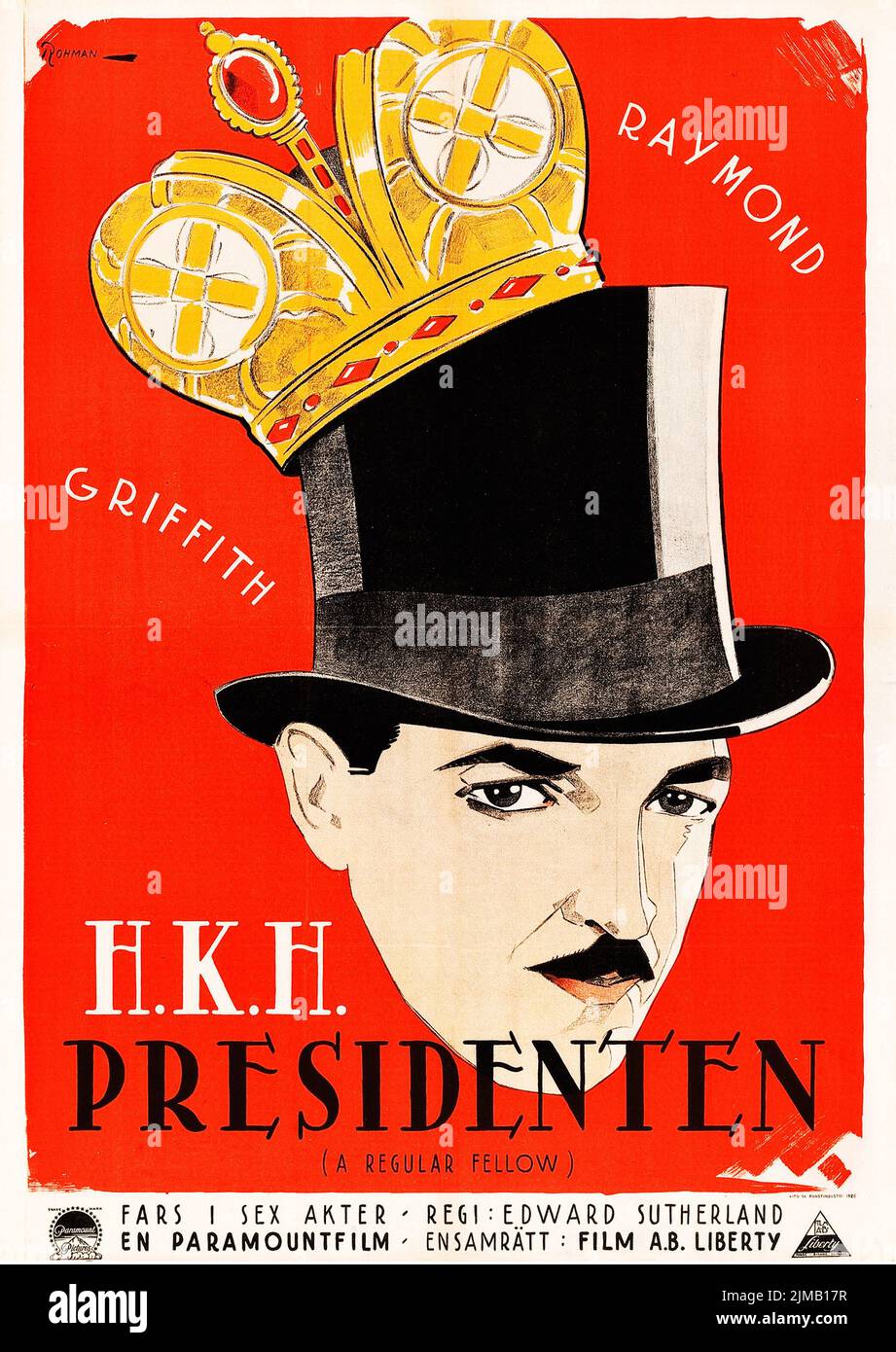 H.K.H. Presidenten - A Regular Fellow (Paramount, 1925). Swedish film ...