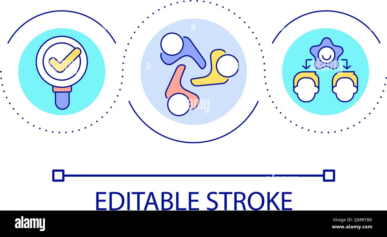 Control employees satisfaction loop concept icon Stock Vector Image & Art - Alamy