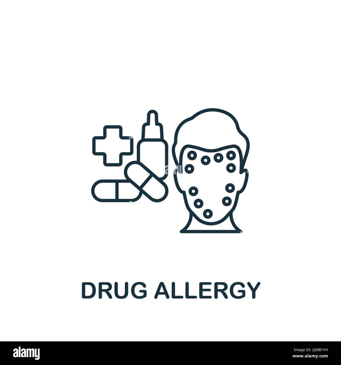 Drug Allergy Icon Monochrome Simple Allergy Icon For Templates Web