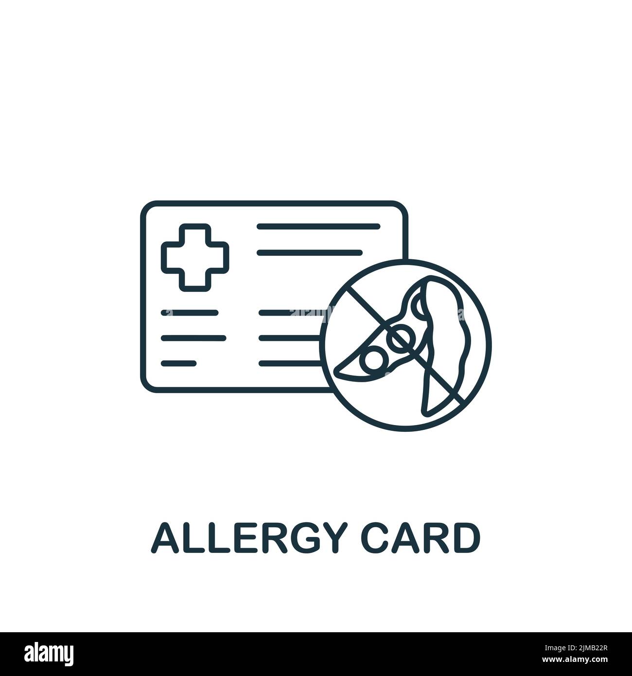 Allergy Card icon. Monochrome simple Allergy icon for templates, web ...