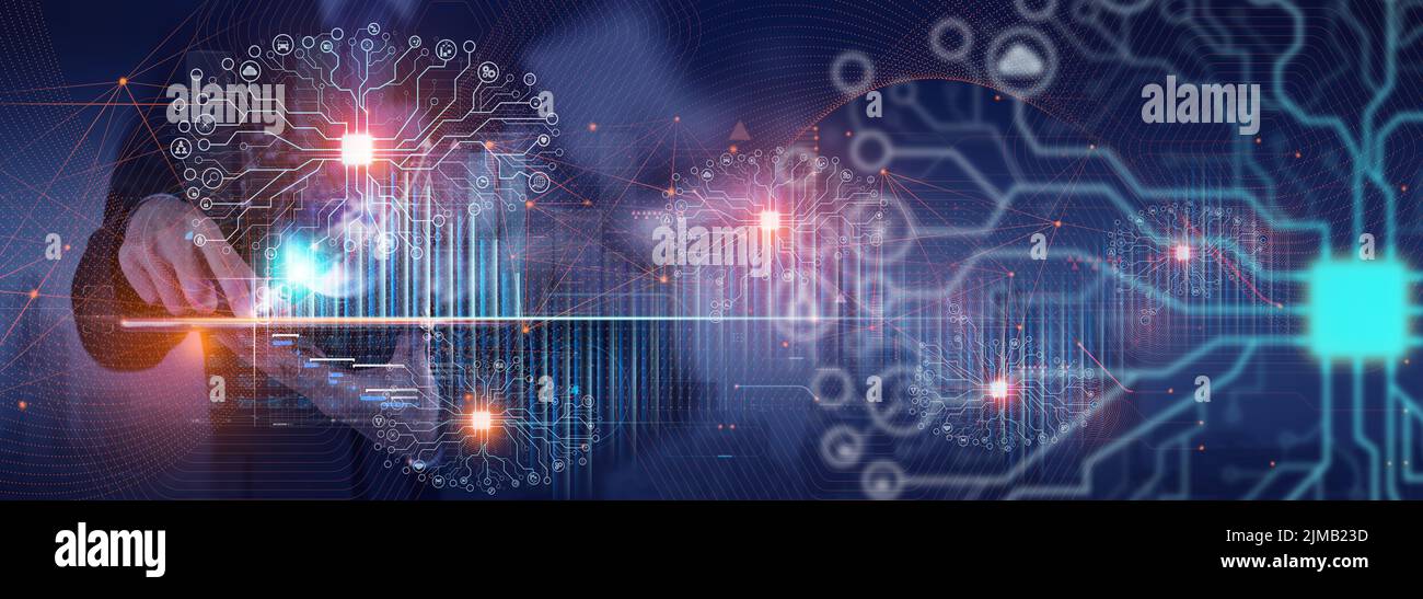 Data science, Businessman and Artificial Intelligence AI, Digital ...