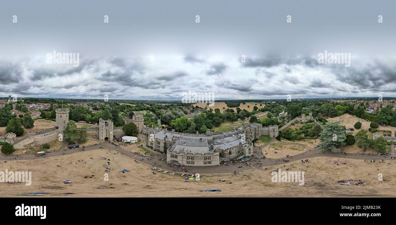 Aerial view warwick castle hi-res stock photography and images - Alamy