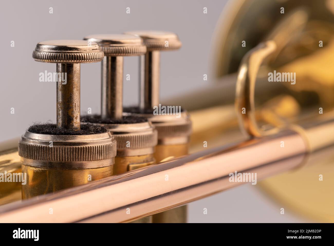 Musical instrument trumpet in detail Stock Photo - Alamy