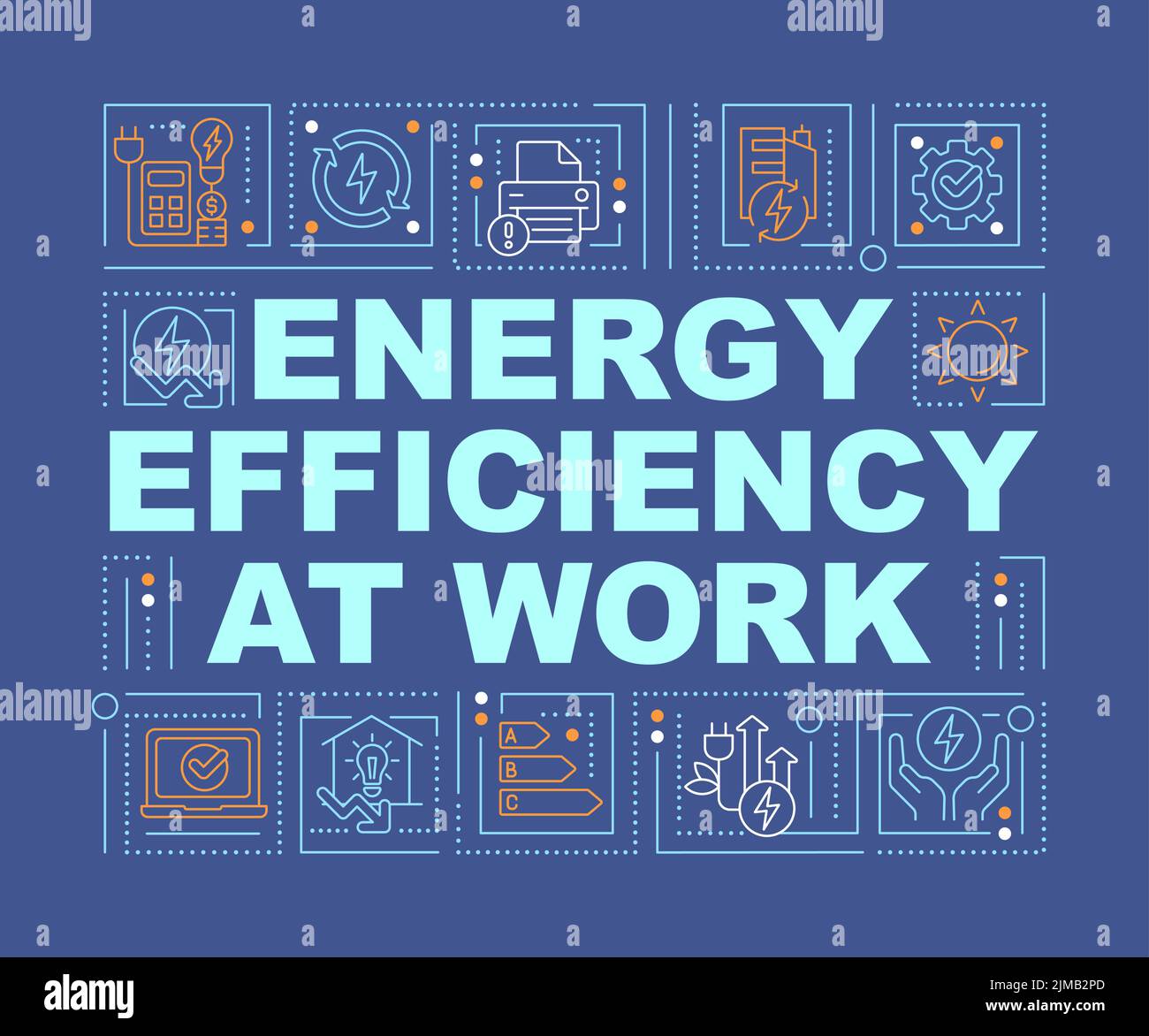 Energy efficiency at work word concepts dark blue banner Stock Vector Image & Art - Alamy