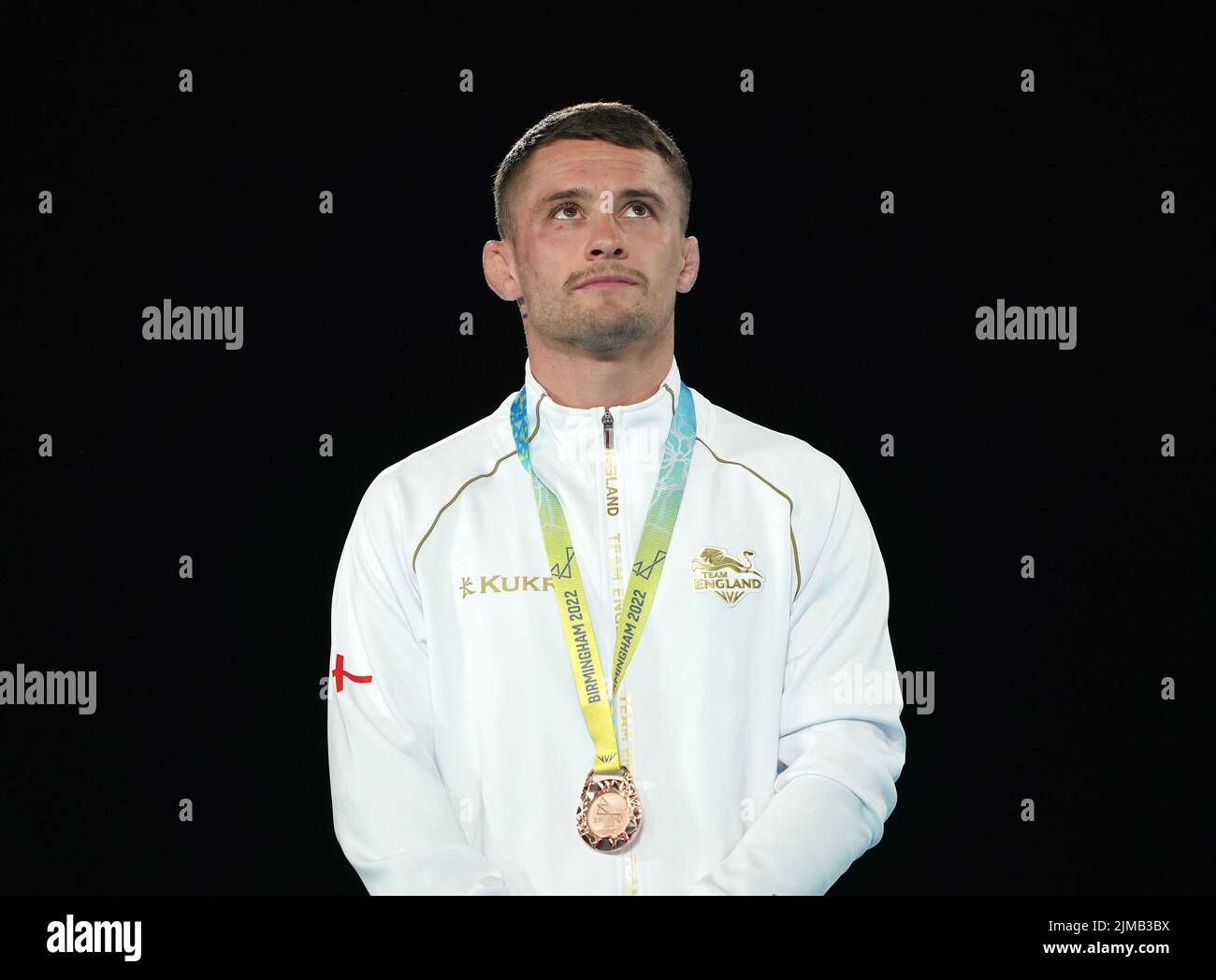 England's George Ramm on the podium with his Bronze in the Men's ...