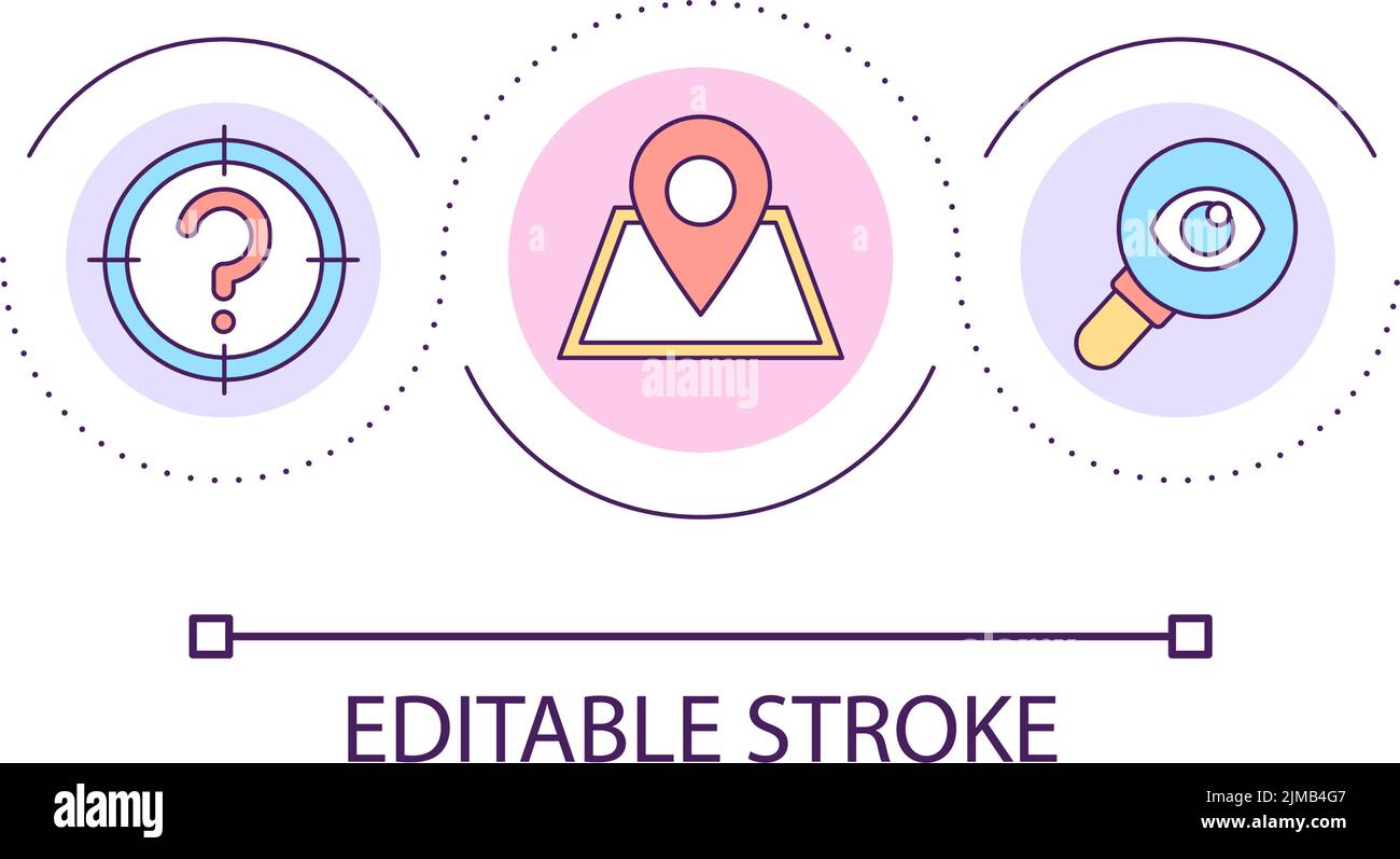 Analyse to know company target loop concept icon Stock Vector Image ...