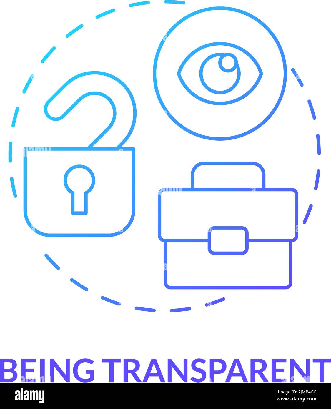 Being transparent blue gradient concept icon Stock Vector Image & Art ...