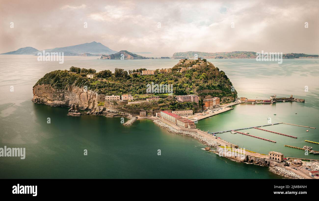 An aerial view of the Nisida in southern Italy Stock Photo - Alamy