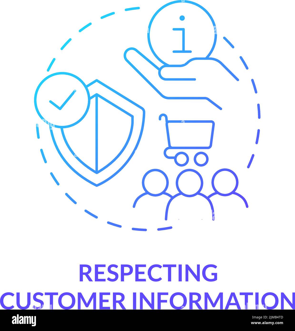 Respecting customer information blue gradient concept icon Stock Vector ... Respecting customer information blue gradient concept icon Stock Vector ...