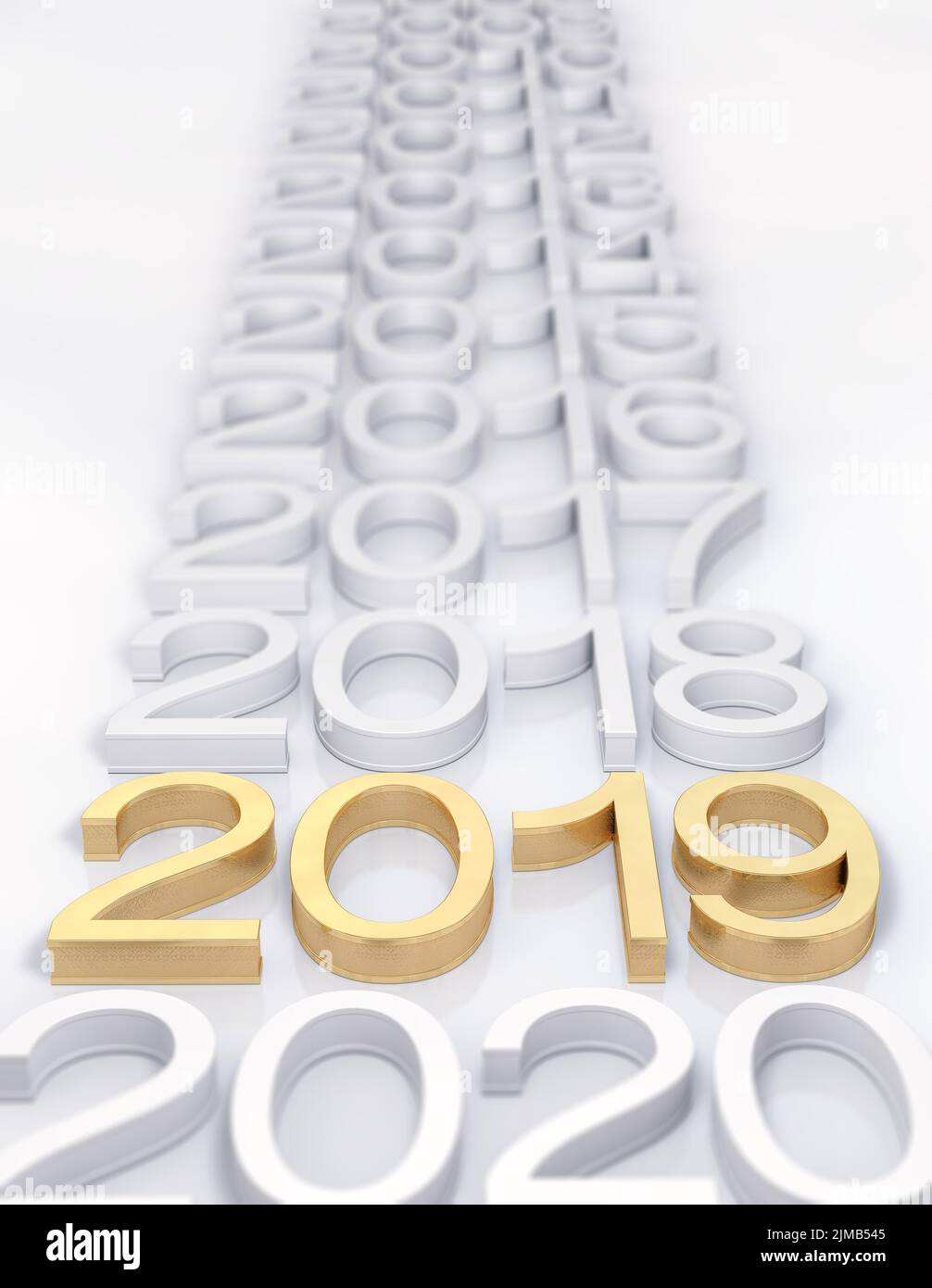 Golden 2019 number 3d hi-res stock photography and images - Alamy