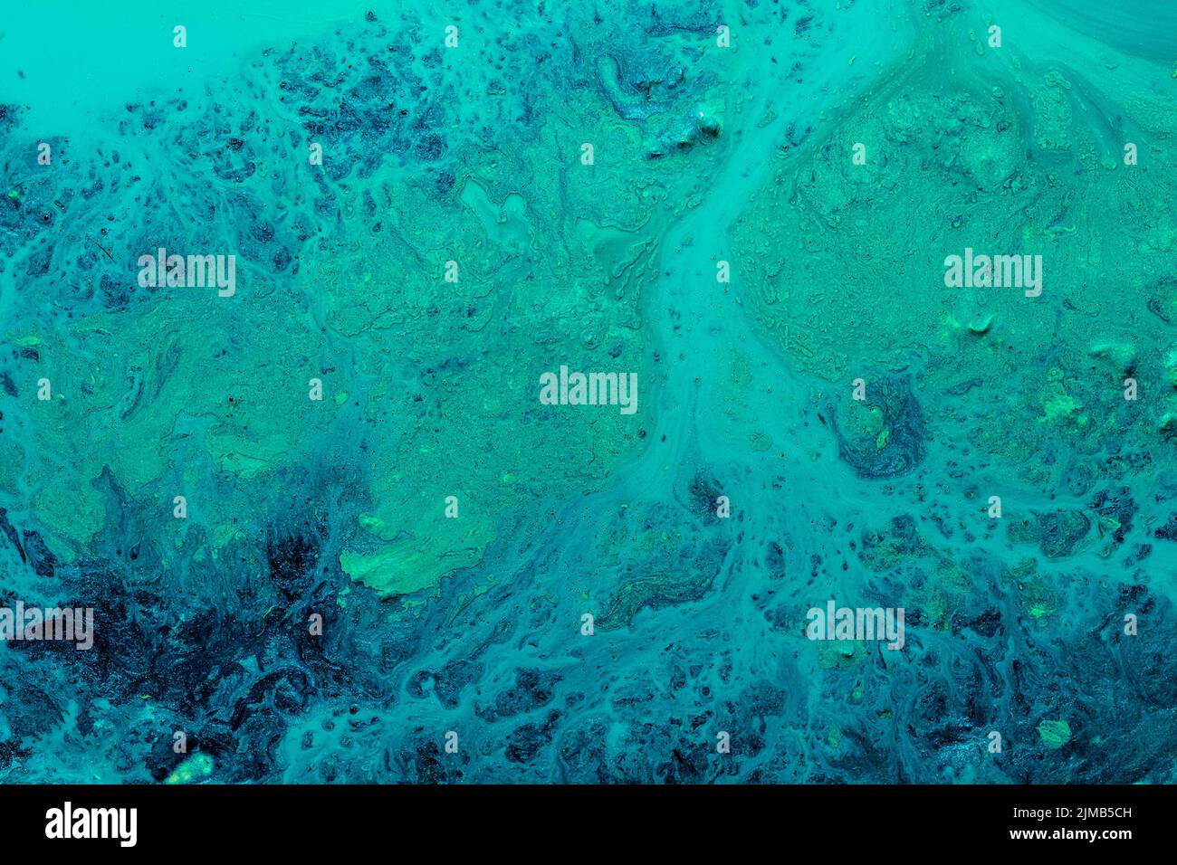 abstract blue teal paint background liquid flowing Stock Photo - Alamy