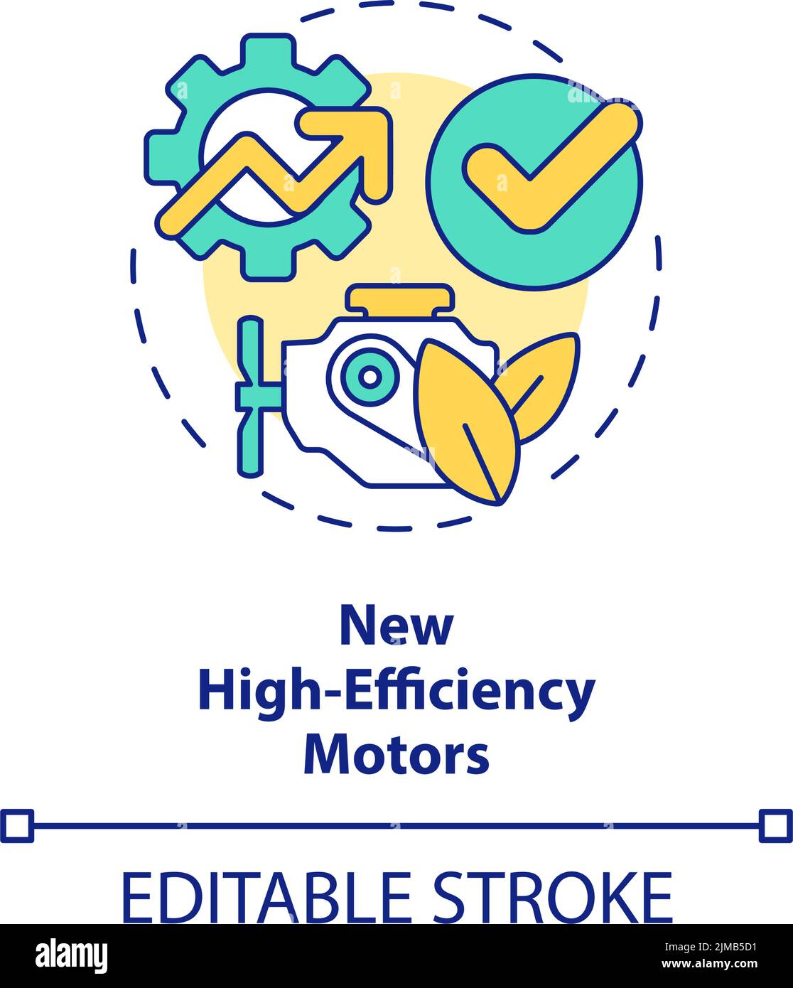 New high efficiency motors concept icon Stock Vector Image & Art - Alamy