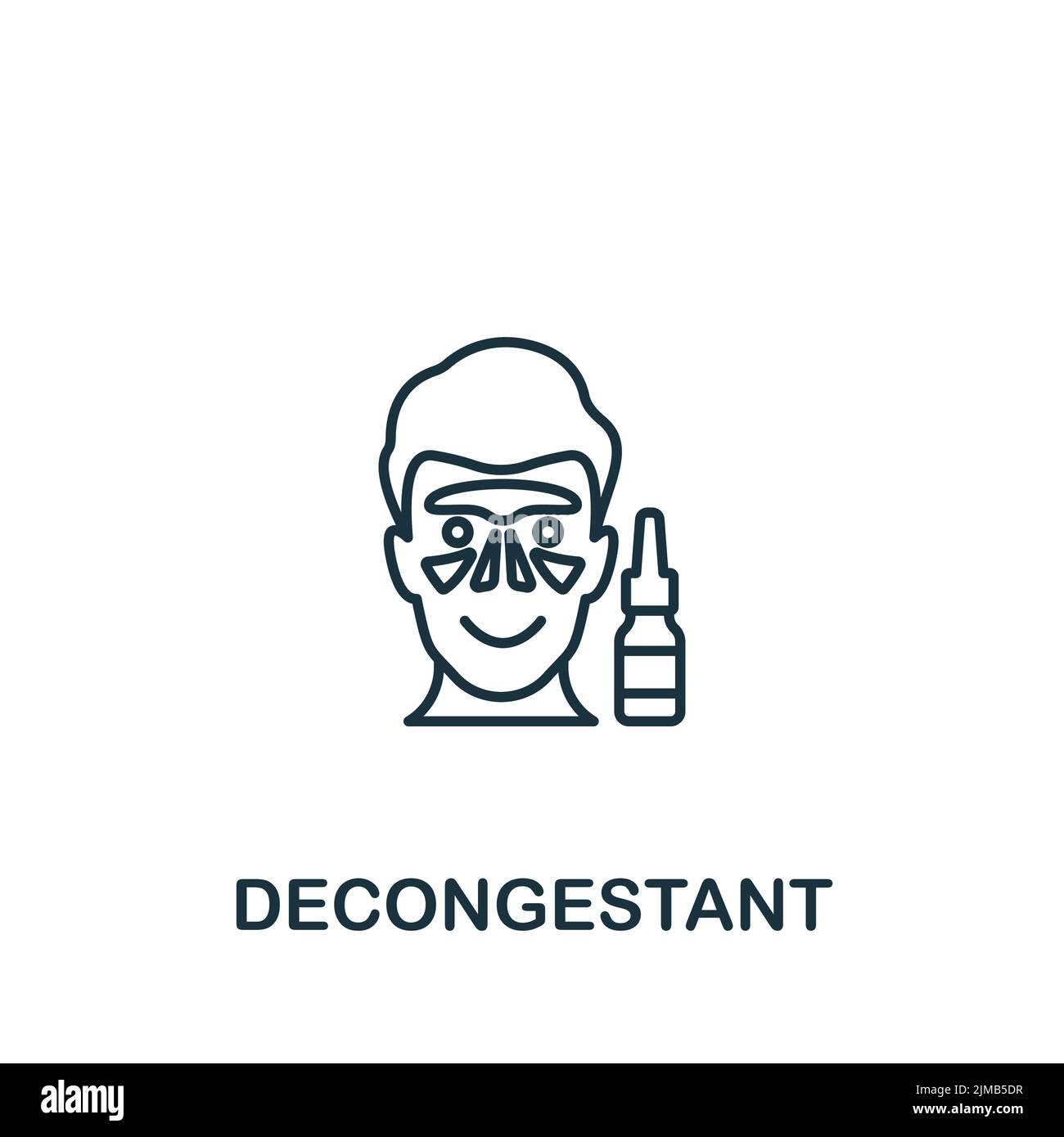 Decongestant icon. Monochrome simple Allergy icon for templates, web ...
