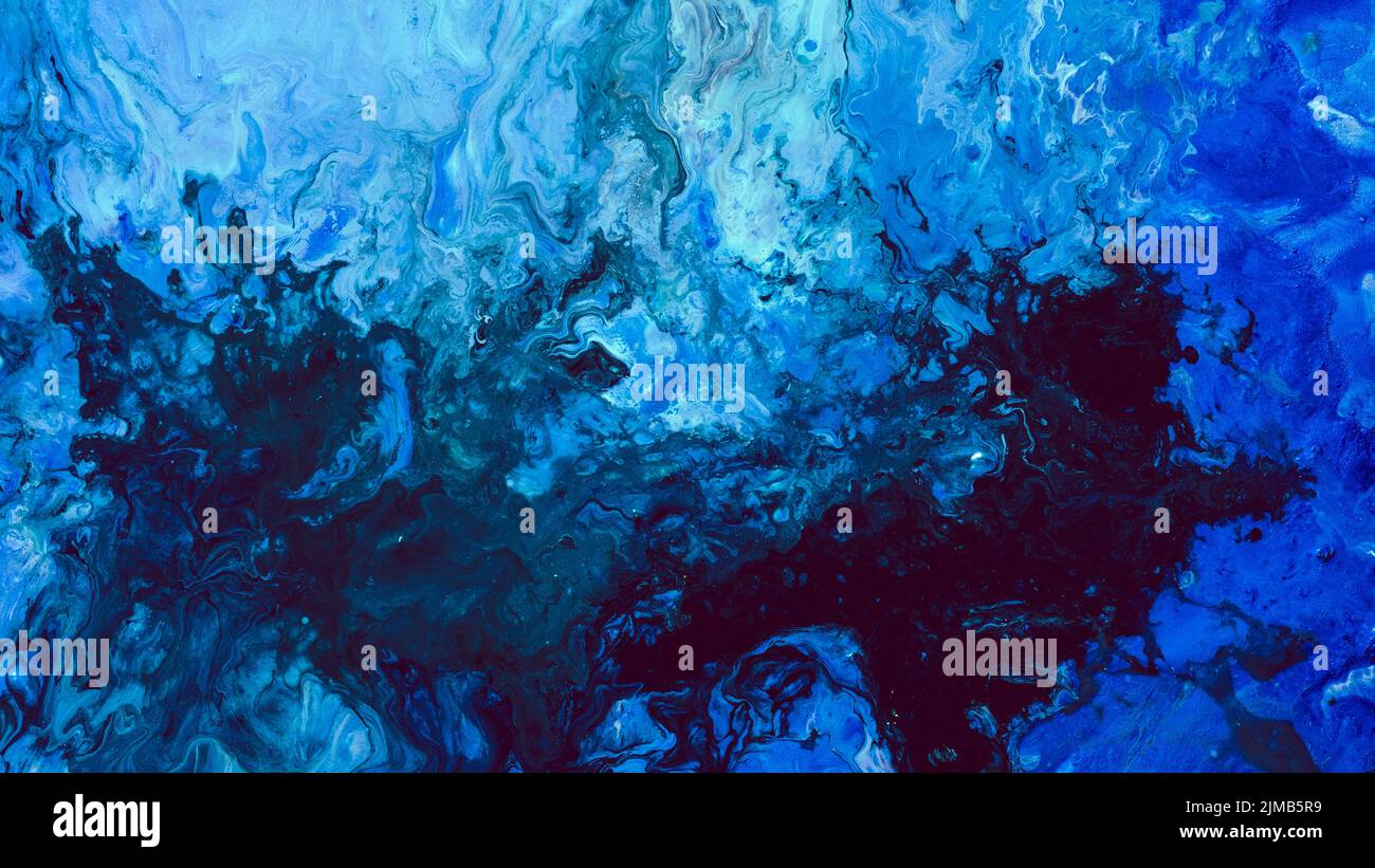 abstract blue shades mixture paint art background Stock Photo - Alamy