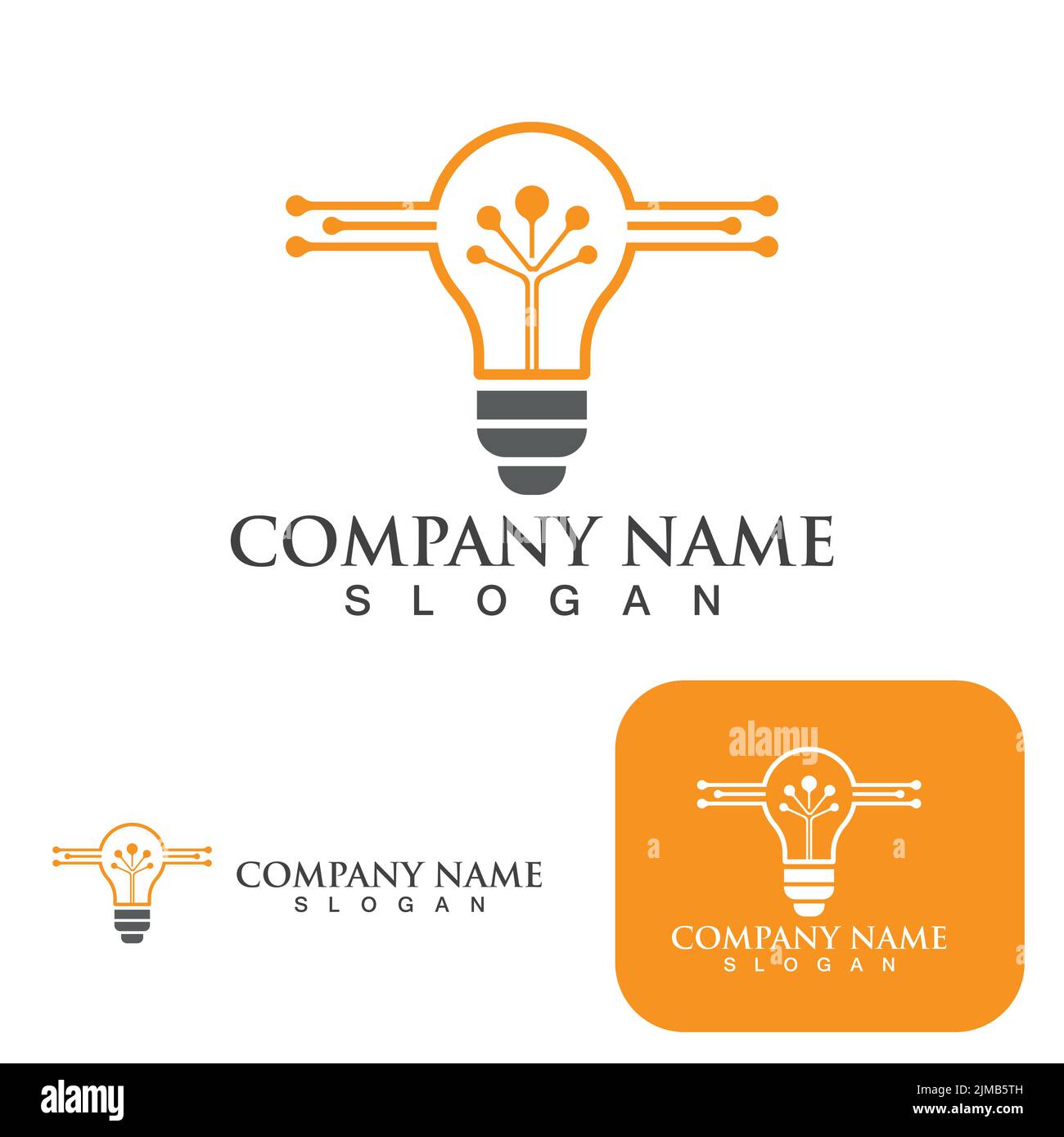 Bulb energy thunder bolt concept logo icon vector template Stock Vector ...