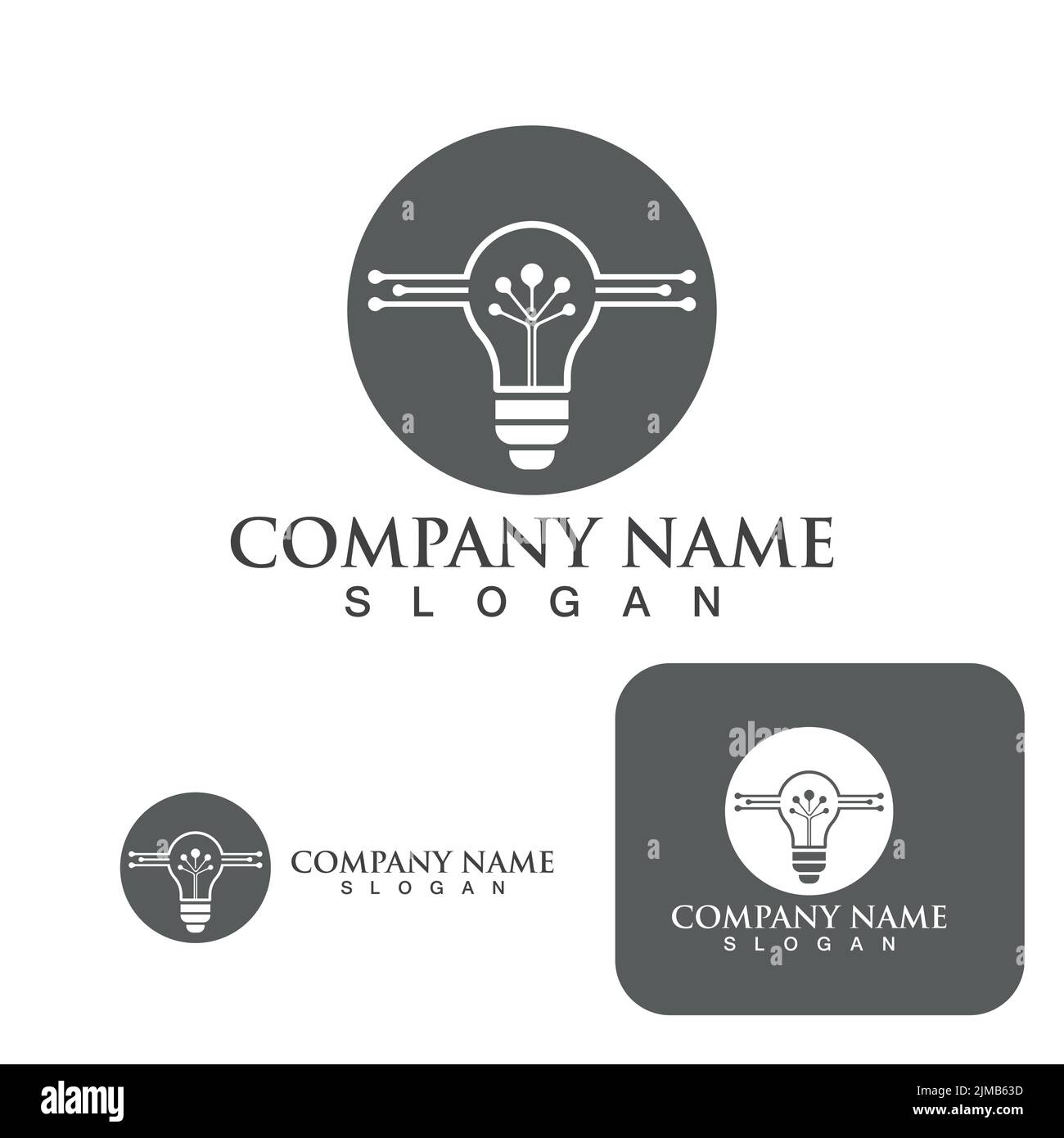 Bulb energy thunder bolt concept logo icon vector template Stock Vector ...