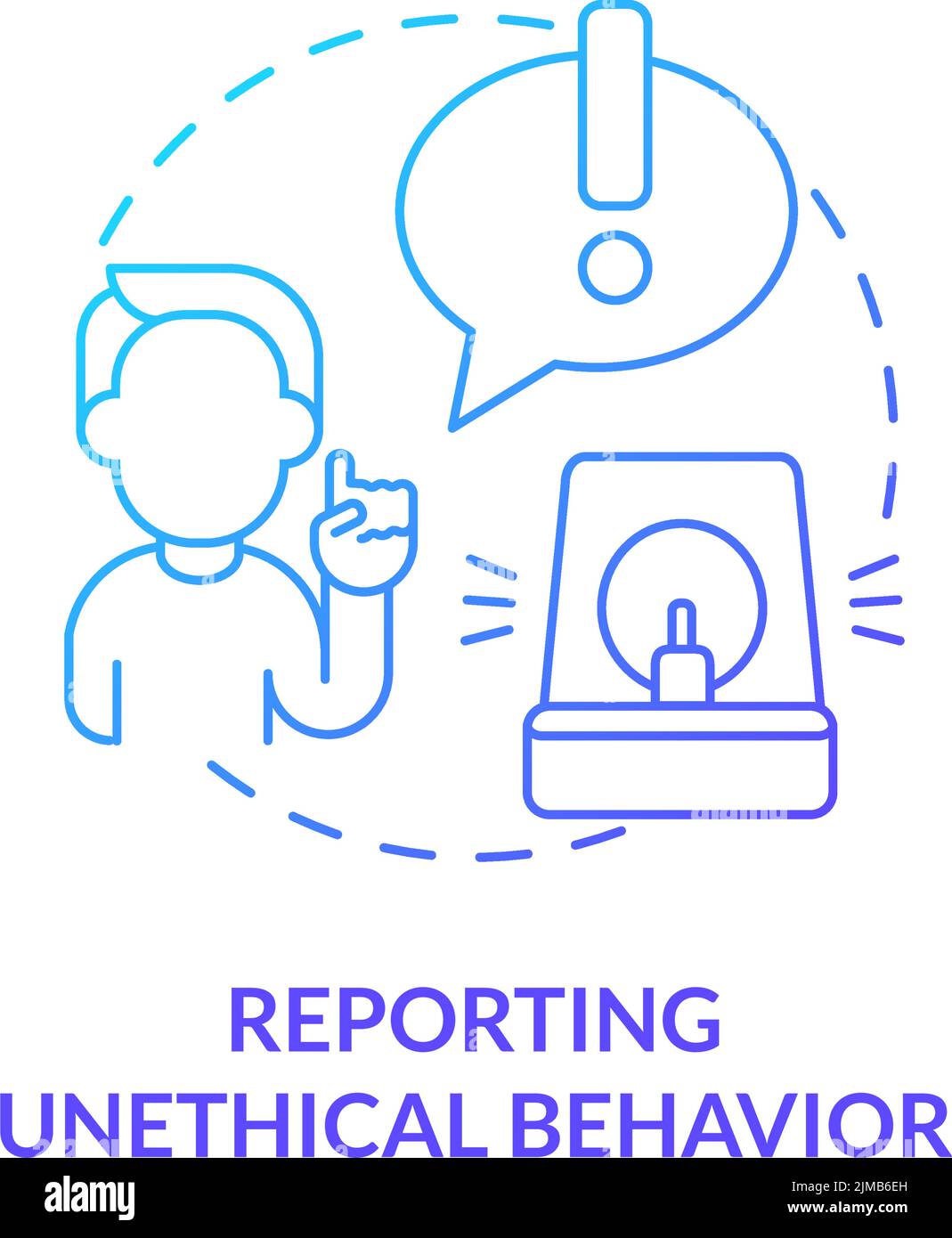 Reporting unethical behavior blue gradient concept icon Stock Vector ... Reporting unethical behavior blue gradient concept icon Stock Vector ...