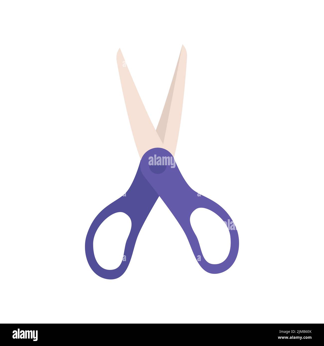 School supplies. Scissors isolated on white background. Flat vector ...